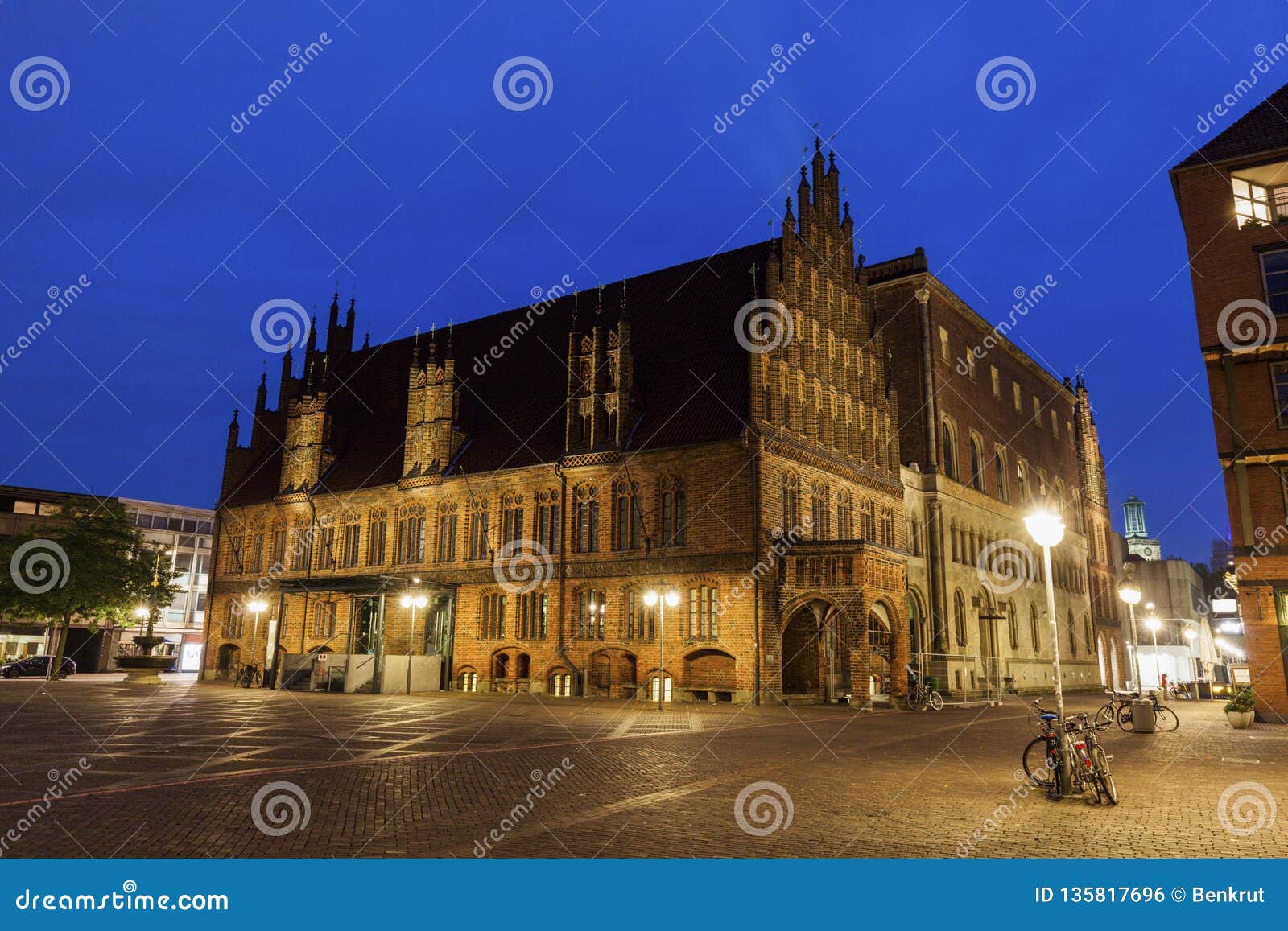 Old Town Hall in Hanover stock photo. Image of travel - 135817696