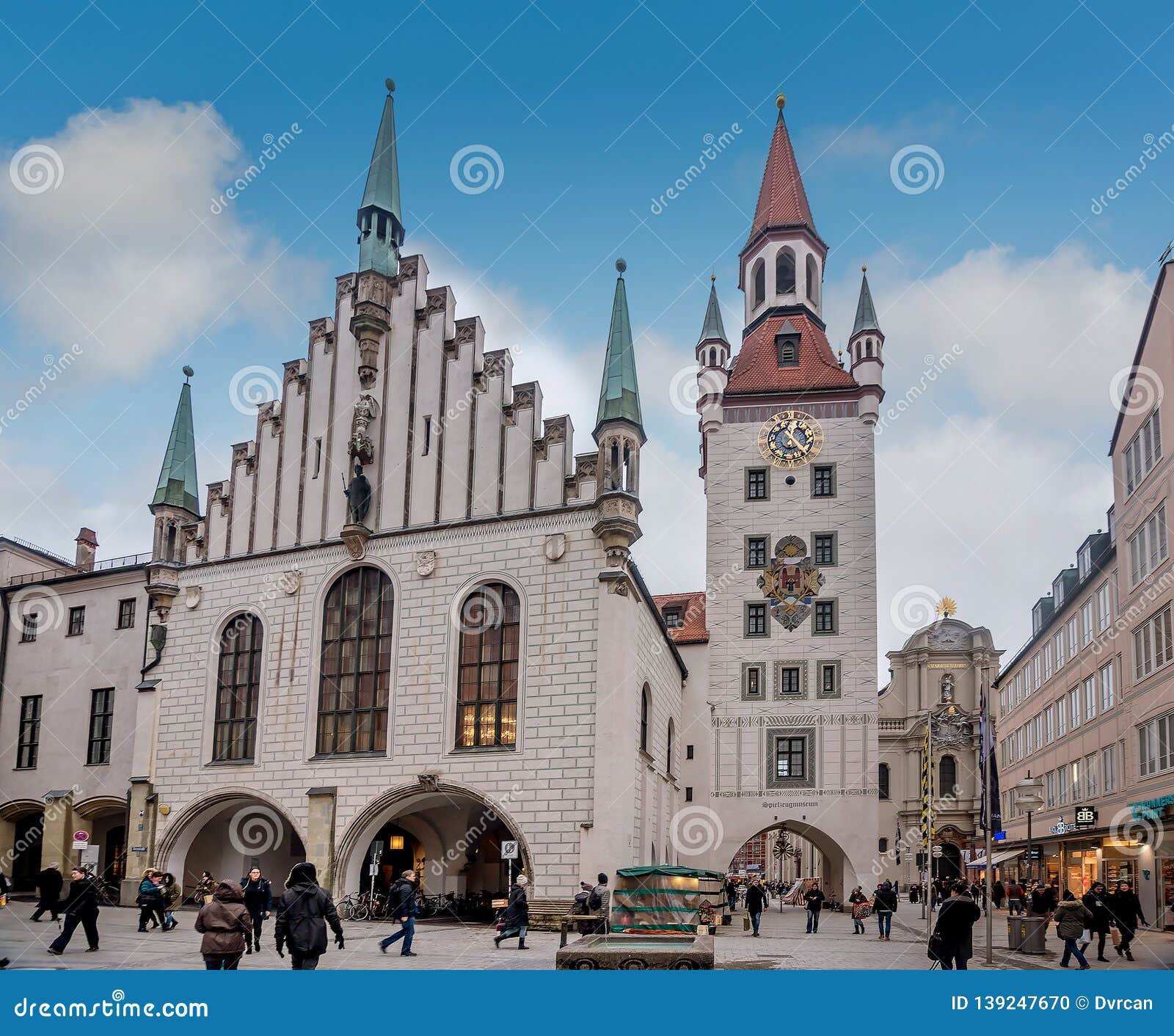 The Old Town Hall Located on the Central Square of Munich, Germany ...