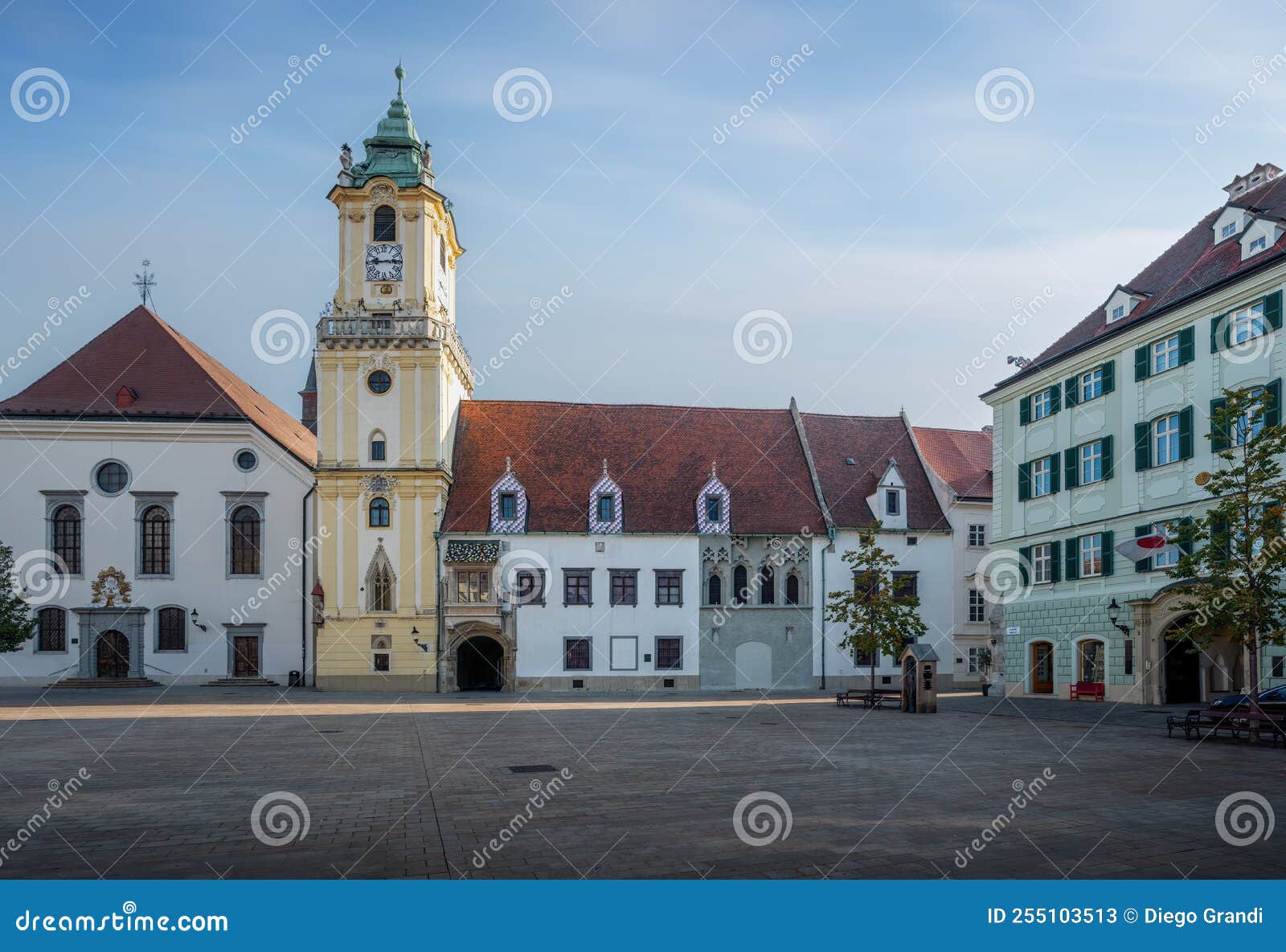 Old Town Hall at Main Square - Bratislava, Slovakia Stock Image - Image ...