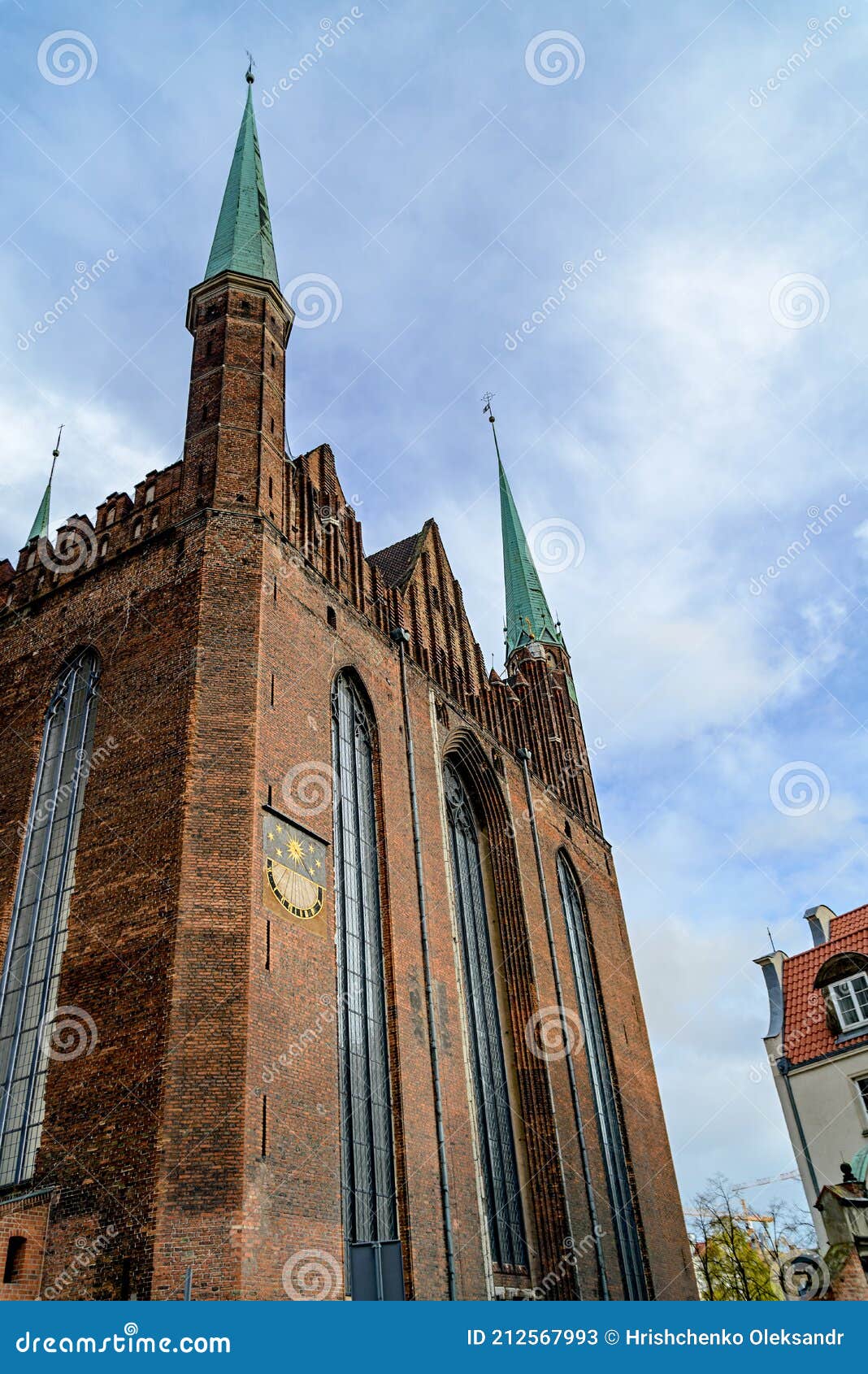Old Town Hall with a Sunny Clock in Gdansk Poland Stock Image - Image ...