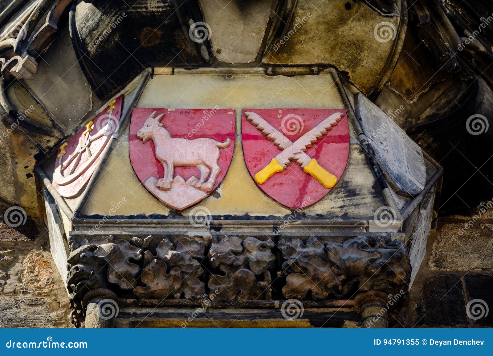 Old town hall symbols stock image. Image of city, culture - 94791355