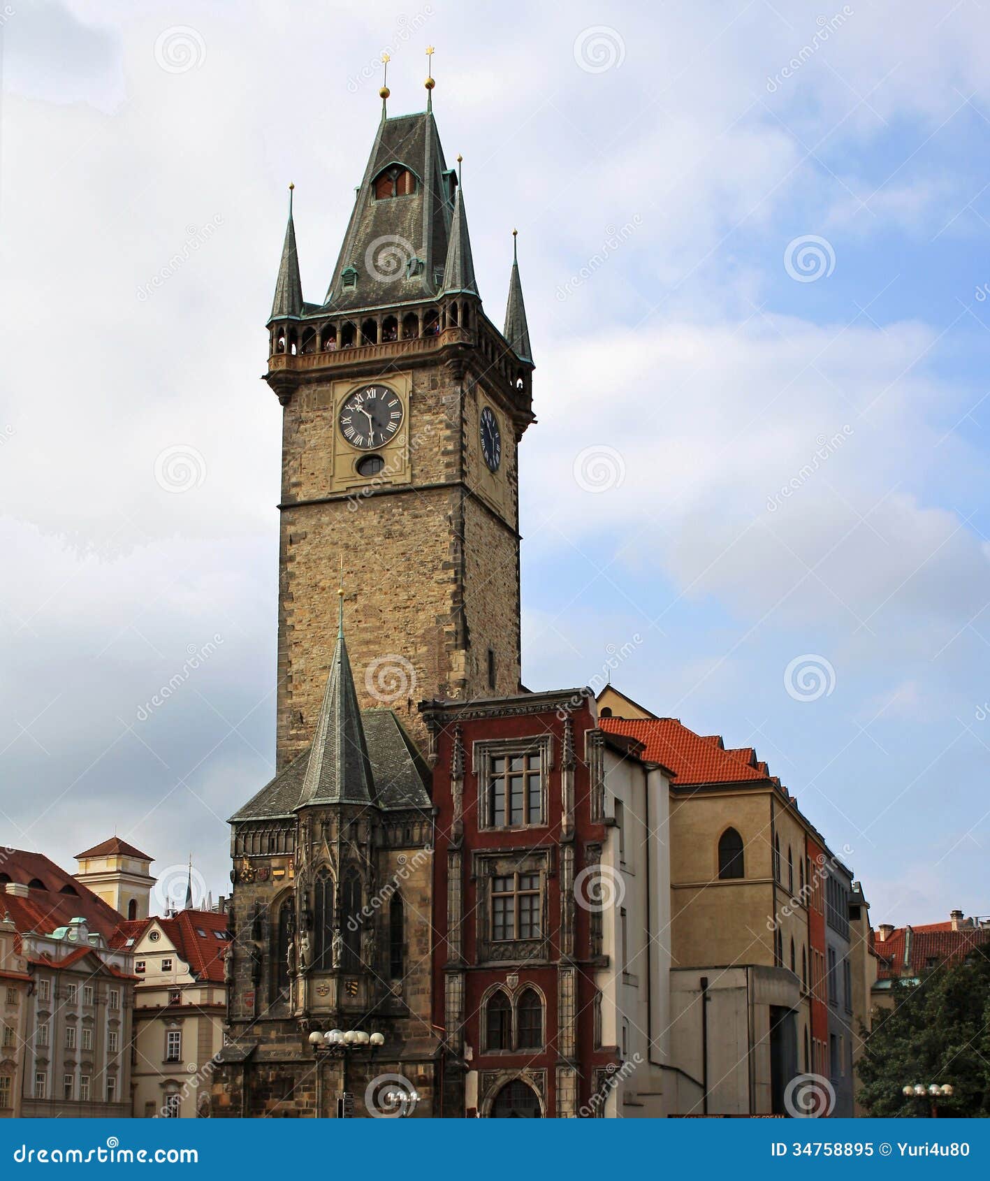 Old Town Hall Tower stock image. Image of monuments, medieval - 34758895