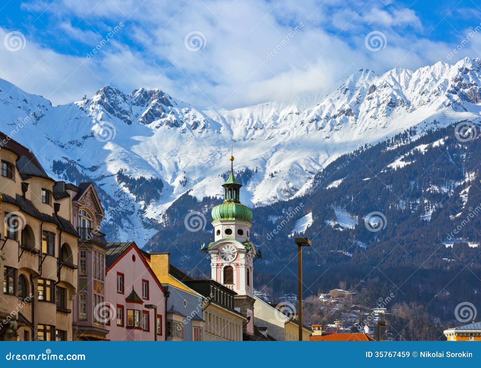 Old Town in Innsbruck Austria Stock Image - Image of landscape ...