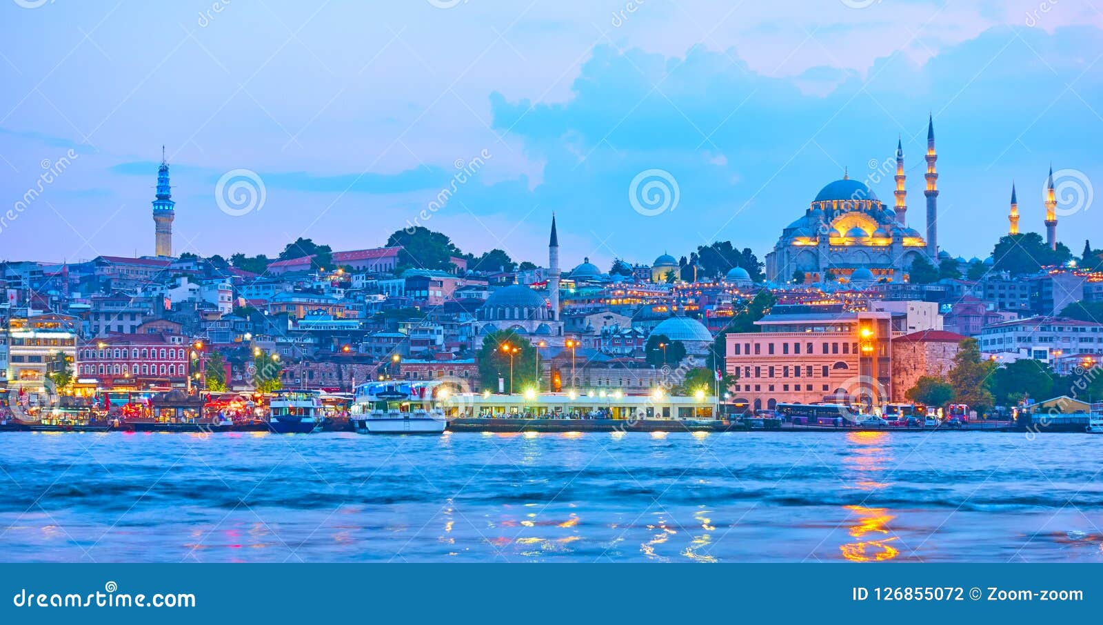 Old town of Istanbul stock photo. Image of coast, mosque - 126855072