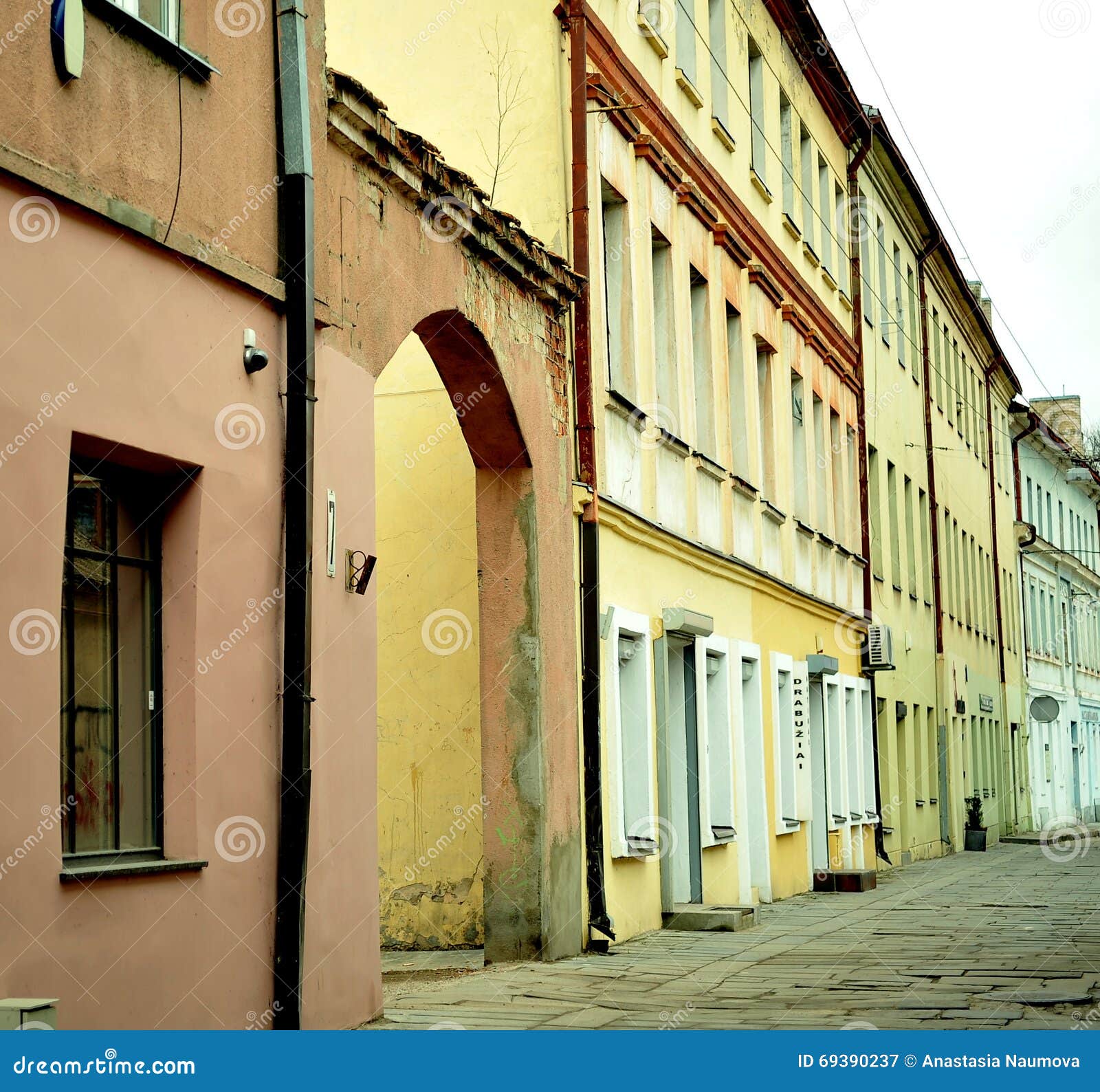 Old Town of Kaunas, Lithuania Stock Image - Image of houses, streets ...