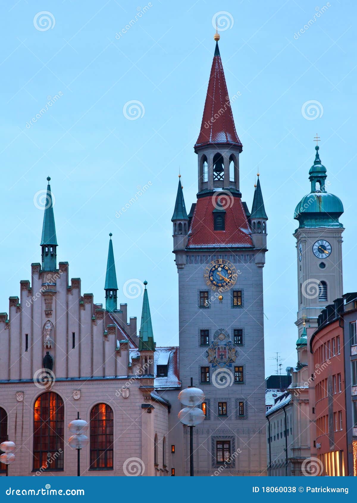 Old town Munich Germany stock photo. Image of building - 18060038