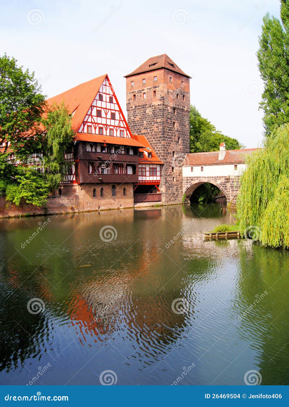 Old Town, Nuremberg stock photo. Image of cultural, reflection - 26469504
