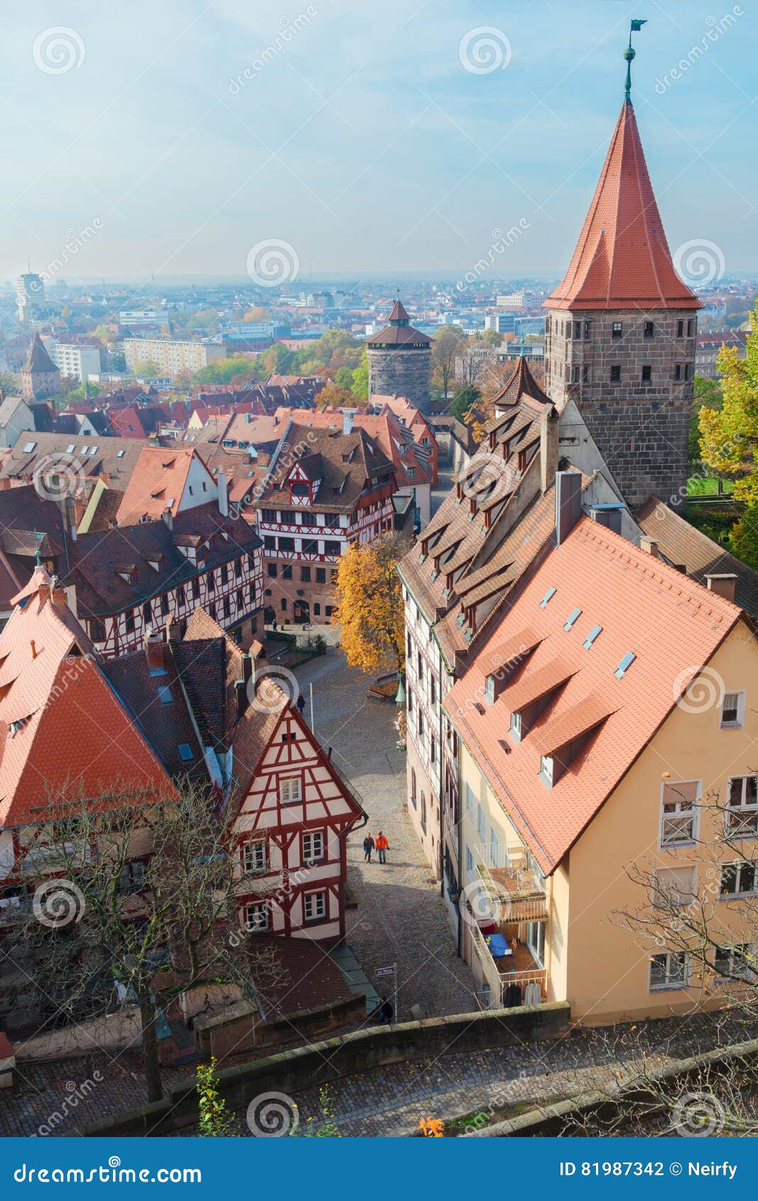 Old Town of Nuremberg, Germany Stock Photo - Image of namberch, pegnitz ...