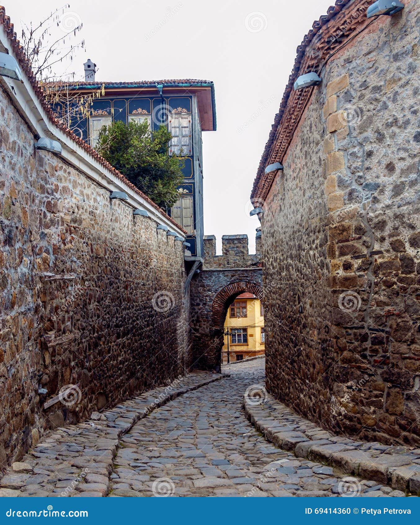 Old town Plovdiv, Bulgaria stock photo. Image of ancient - 69414360