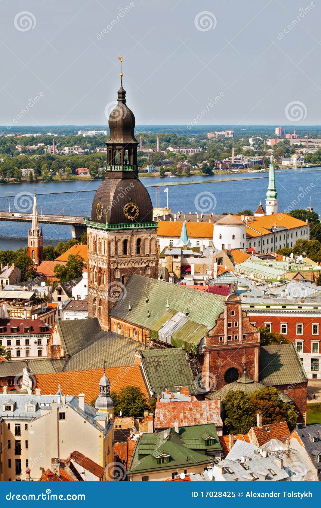 Old town of Riga stock image. Image of capital, church - 17028425