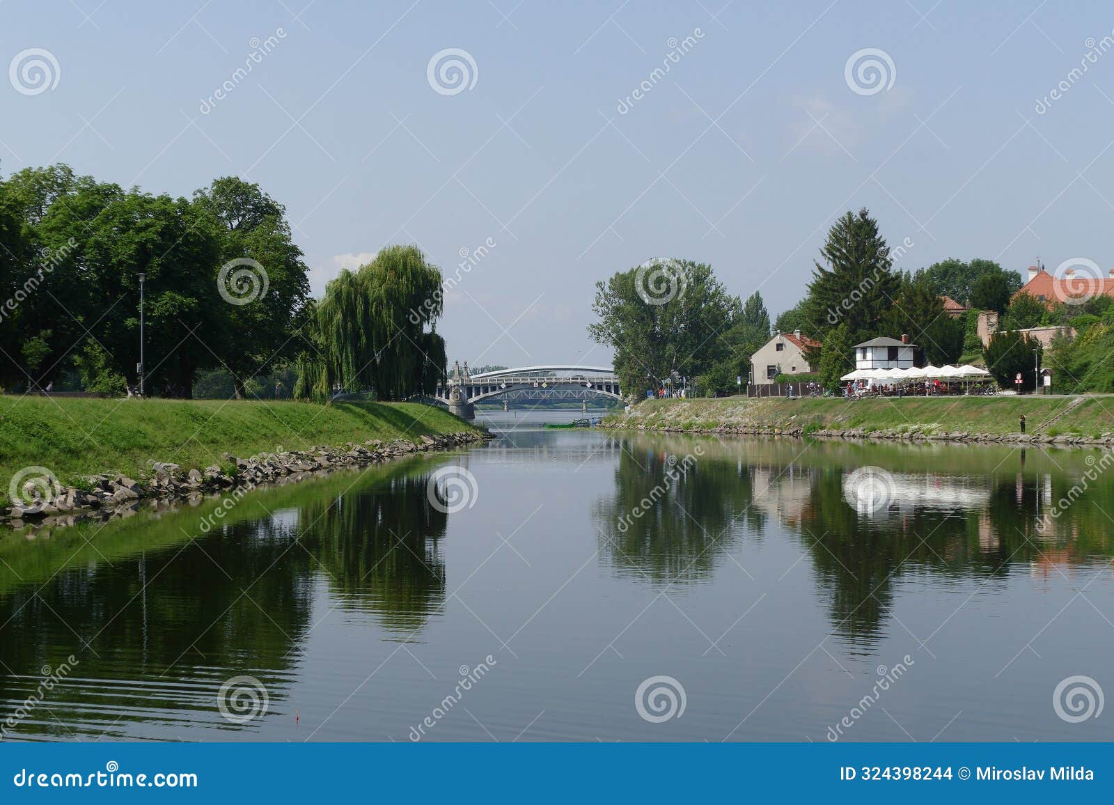 Old Town River Harbour Reserve Landscape Stock Photo - Image of wall ...