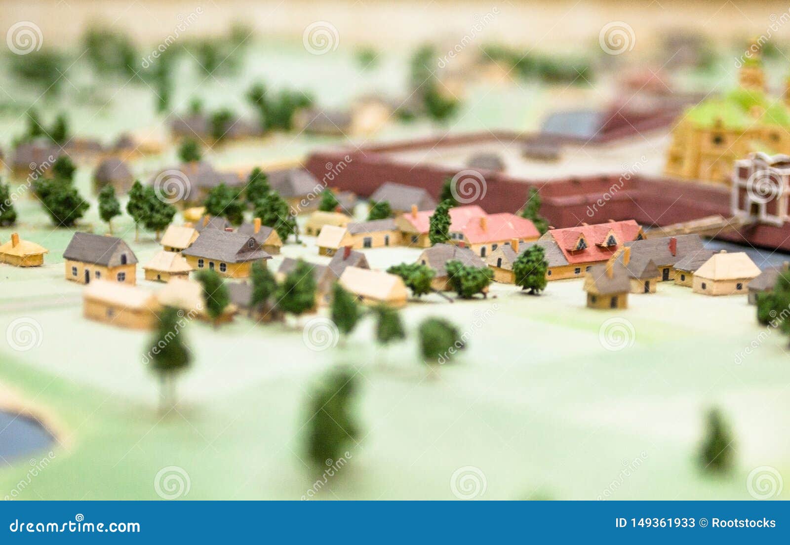 Old town scale model stock image. Image of local, ancient - 149361933