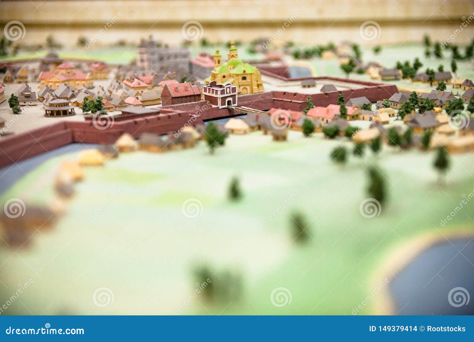 Old town scale model stock photo. Image of construction - 149379414