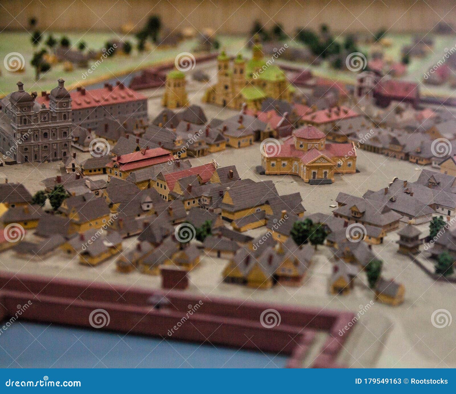 Old town scale model stock image. Image of local, construction - 179549163