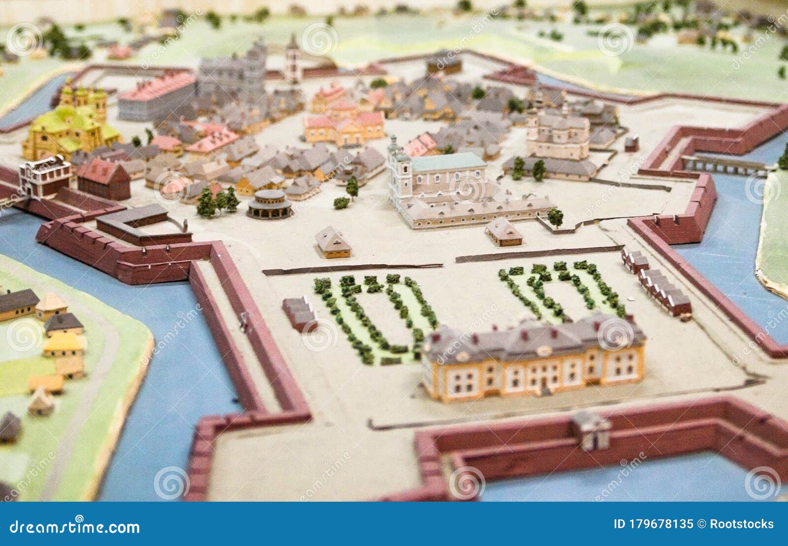 Old town scale model stock image. Image of exposition - 179678135
