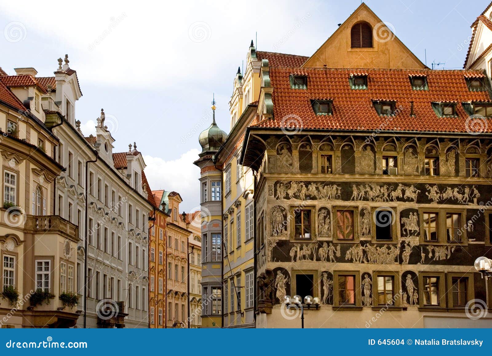 Old Town Square stock photo. Image of colored, bright, medieval - 645604
