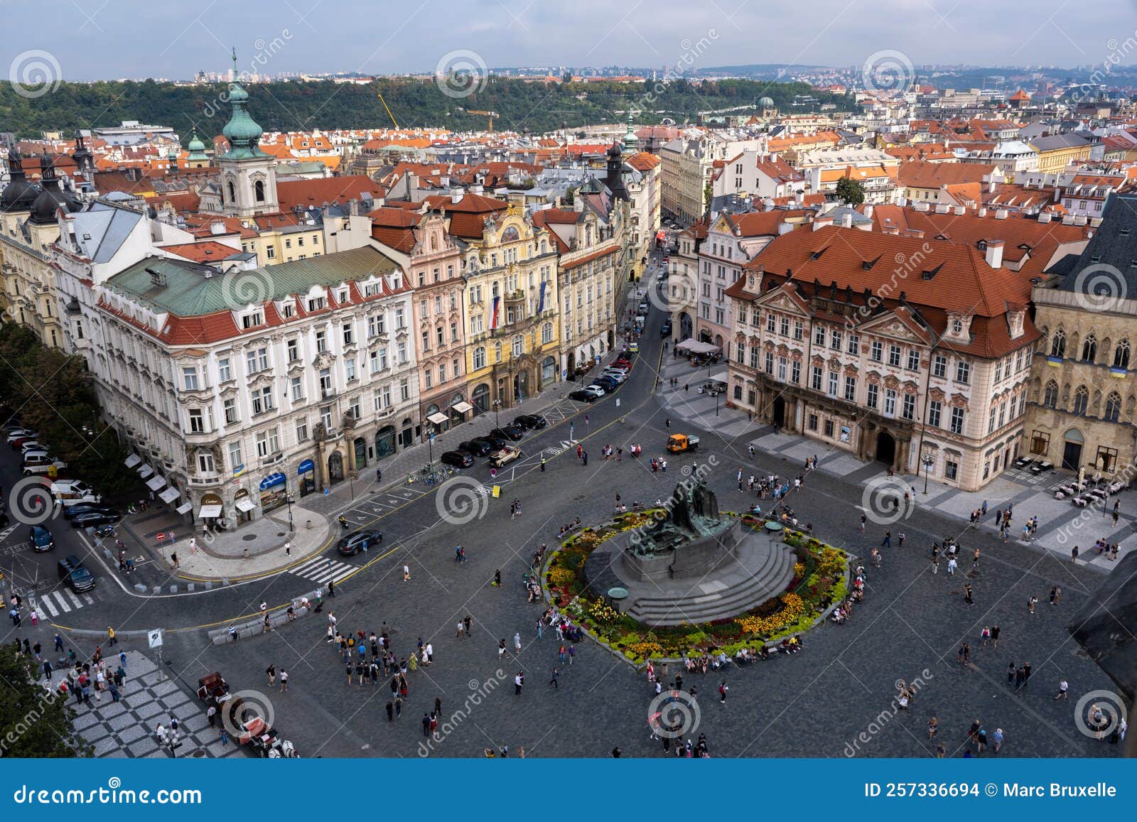 Old Town Square from Old Town Hall Editorial Stock Image - Image of ...
