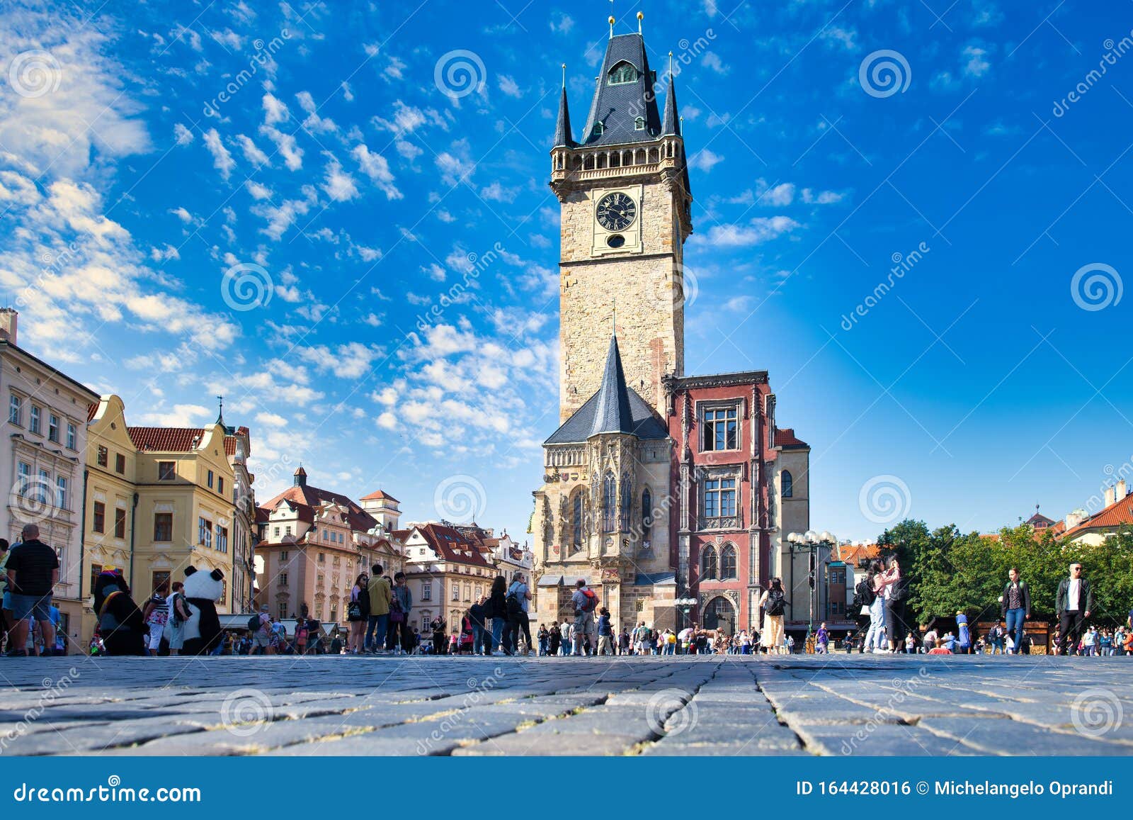 Old Town Square in Prague with the Astronomical Clock Tower Editorial ...