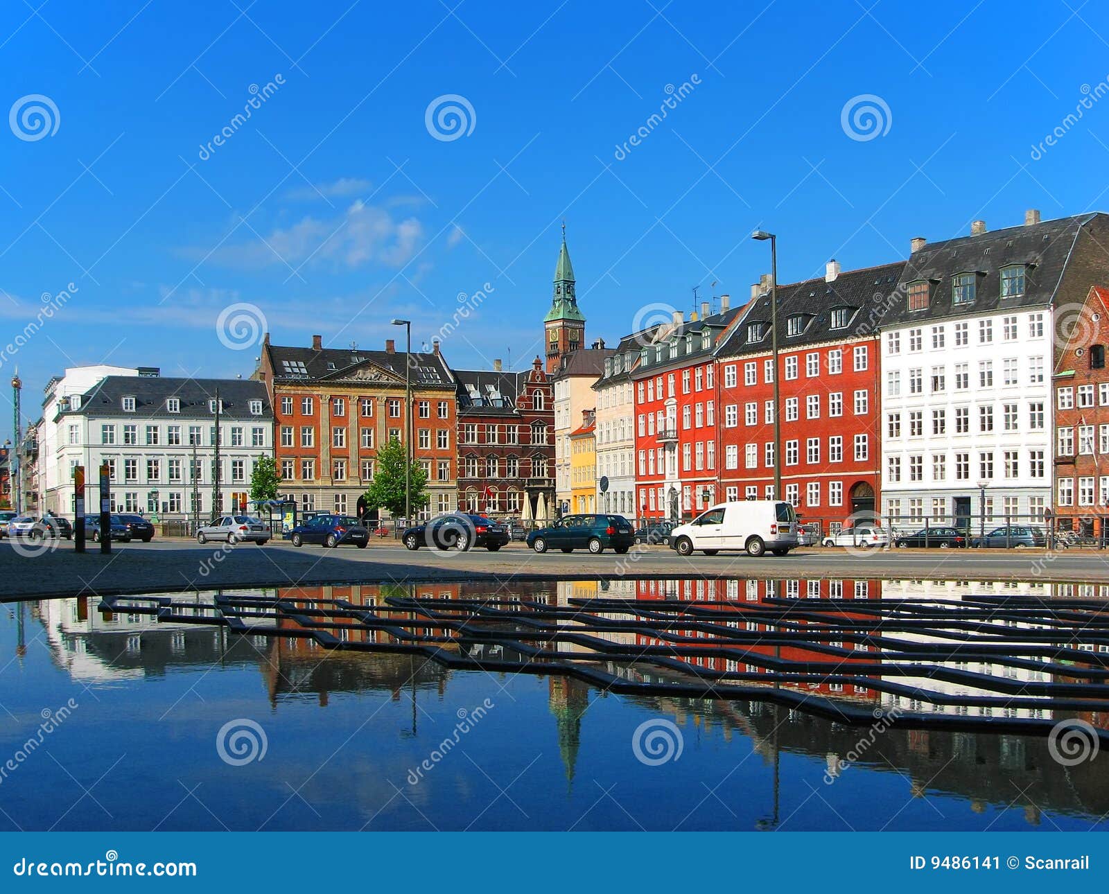 Old Town Street in Copenhagen, Denmark Stock Image - Image of building ...