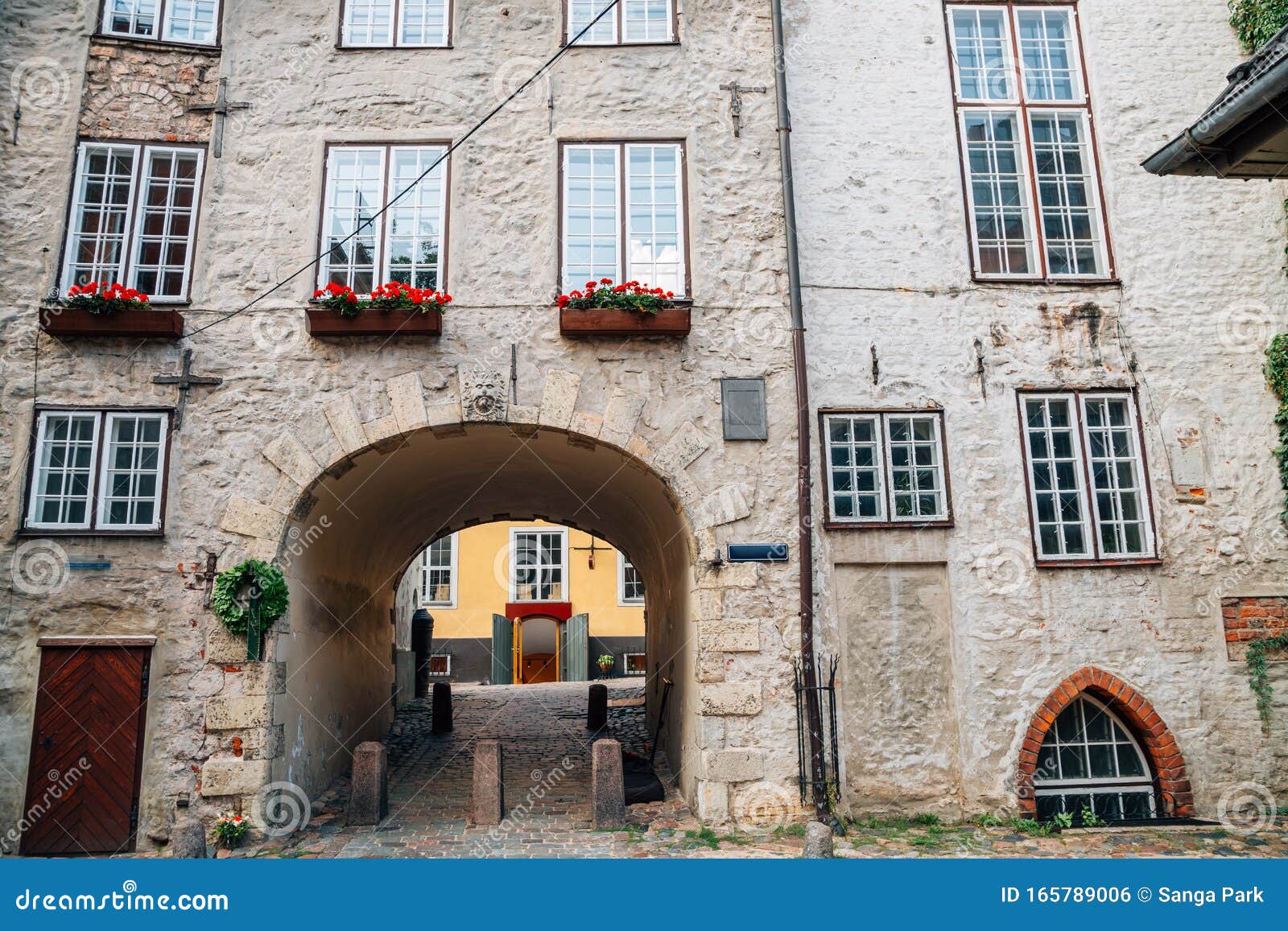 Old Town Swedish Gate in Riga, Latvia Stock Photo - Image of landscape ...