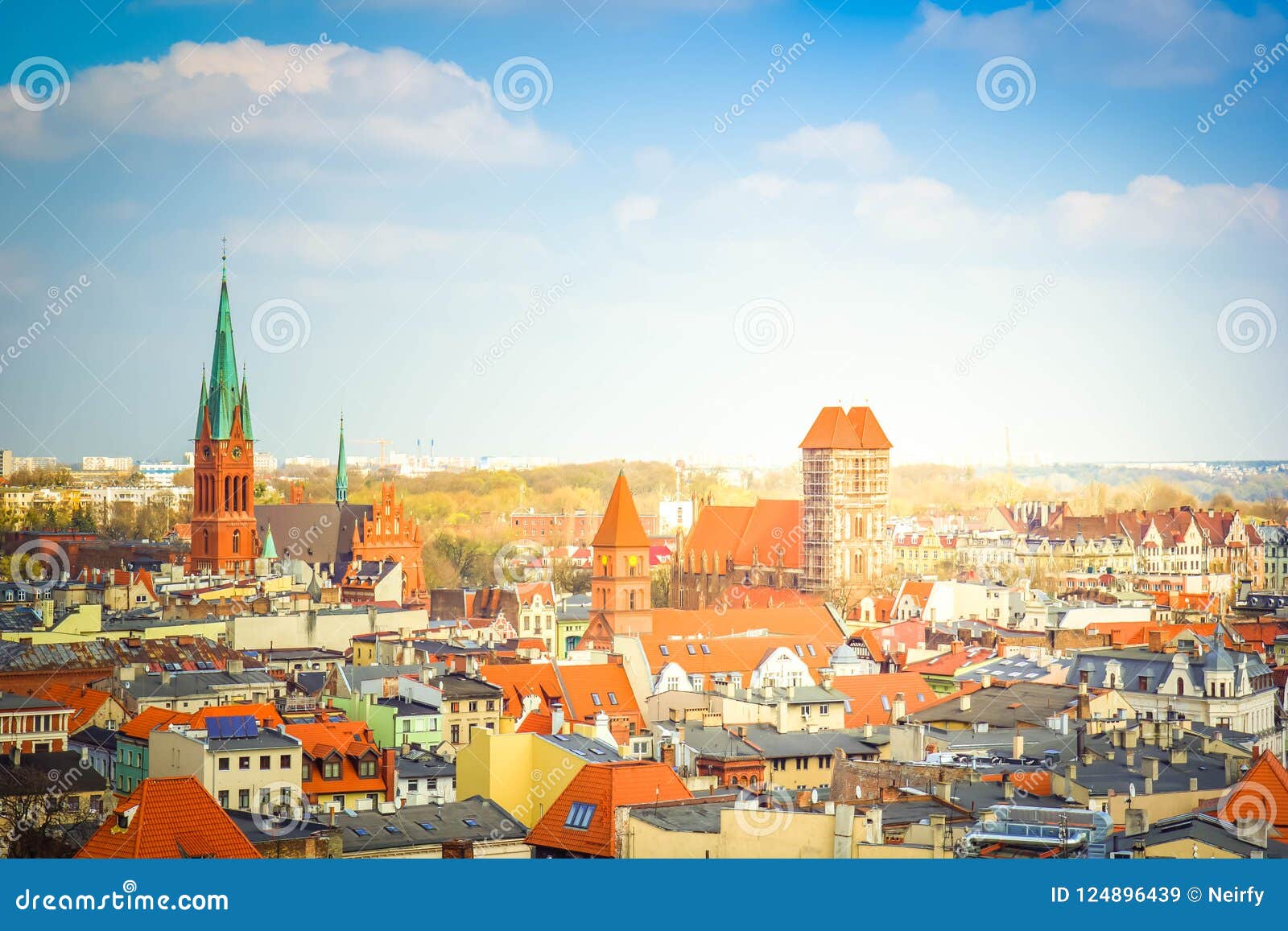 Old town of Torun, Poland stock image. Image of church - 124896439