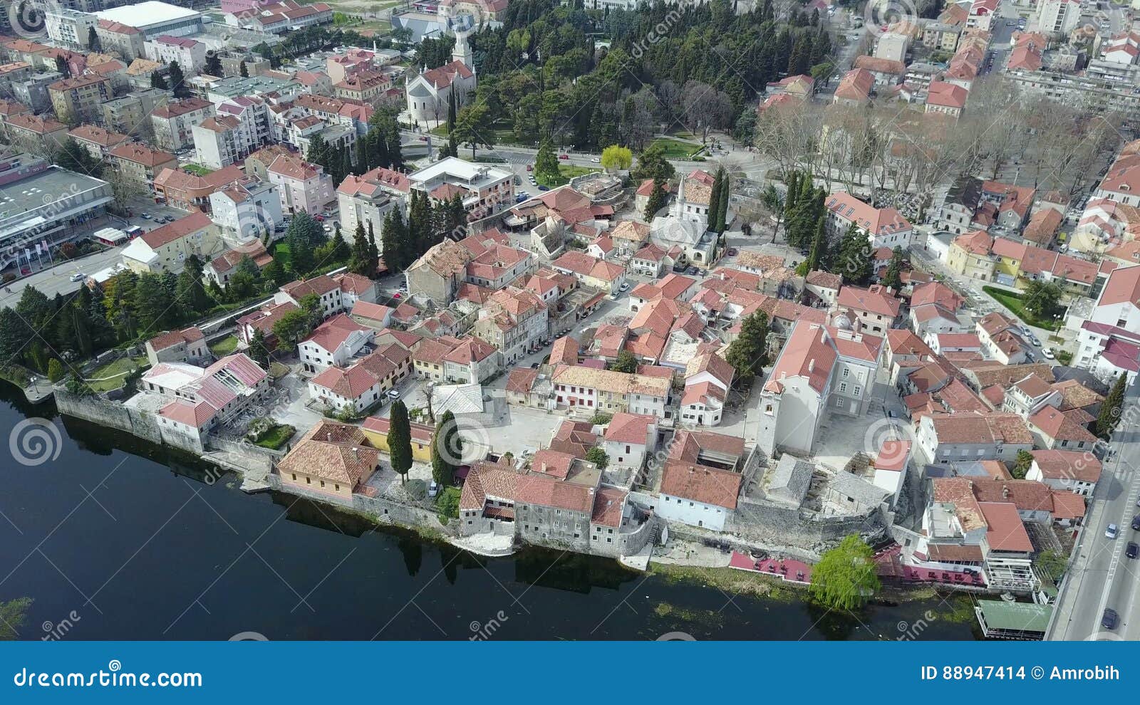 The Old Town of Trebinje from the Air Stock Photo - Image of katedrala ...
