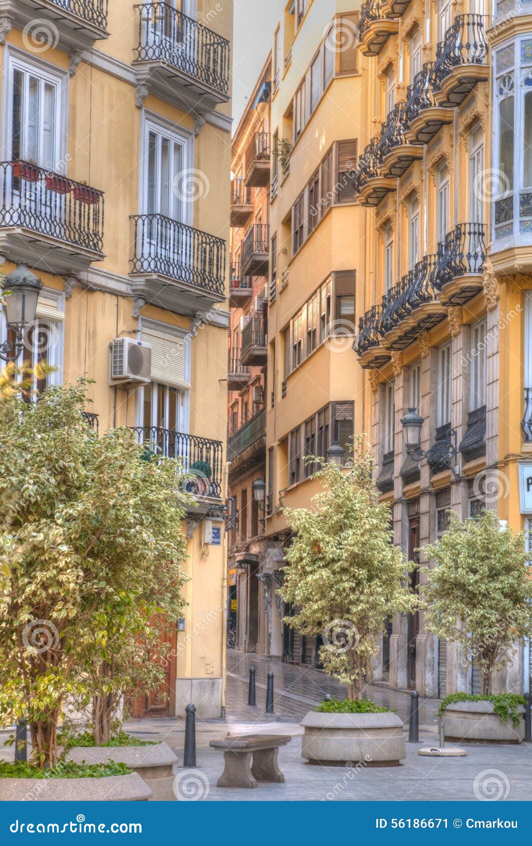 Old town, Valencia, Spain editorial photo. Image of tree - 56186671