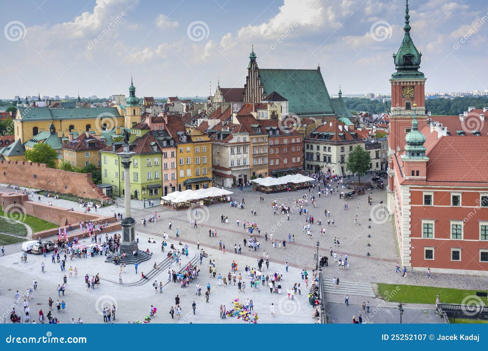 Old Town in Warsaw, Poland - Panoramic View Stock Image - Image of ...