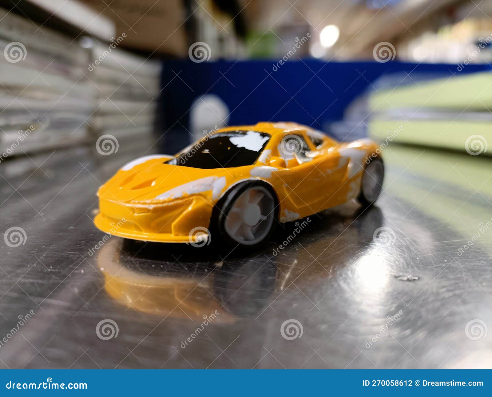 Old toy car stock photo. Image of yellow, side, convertible - 270058612