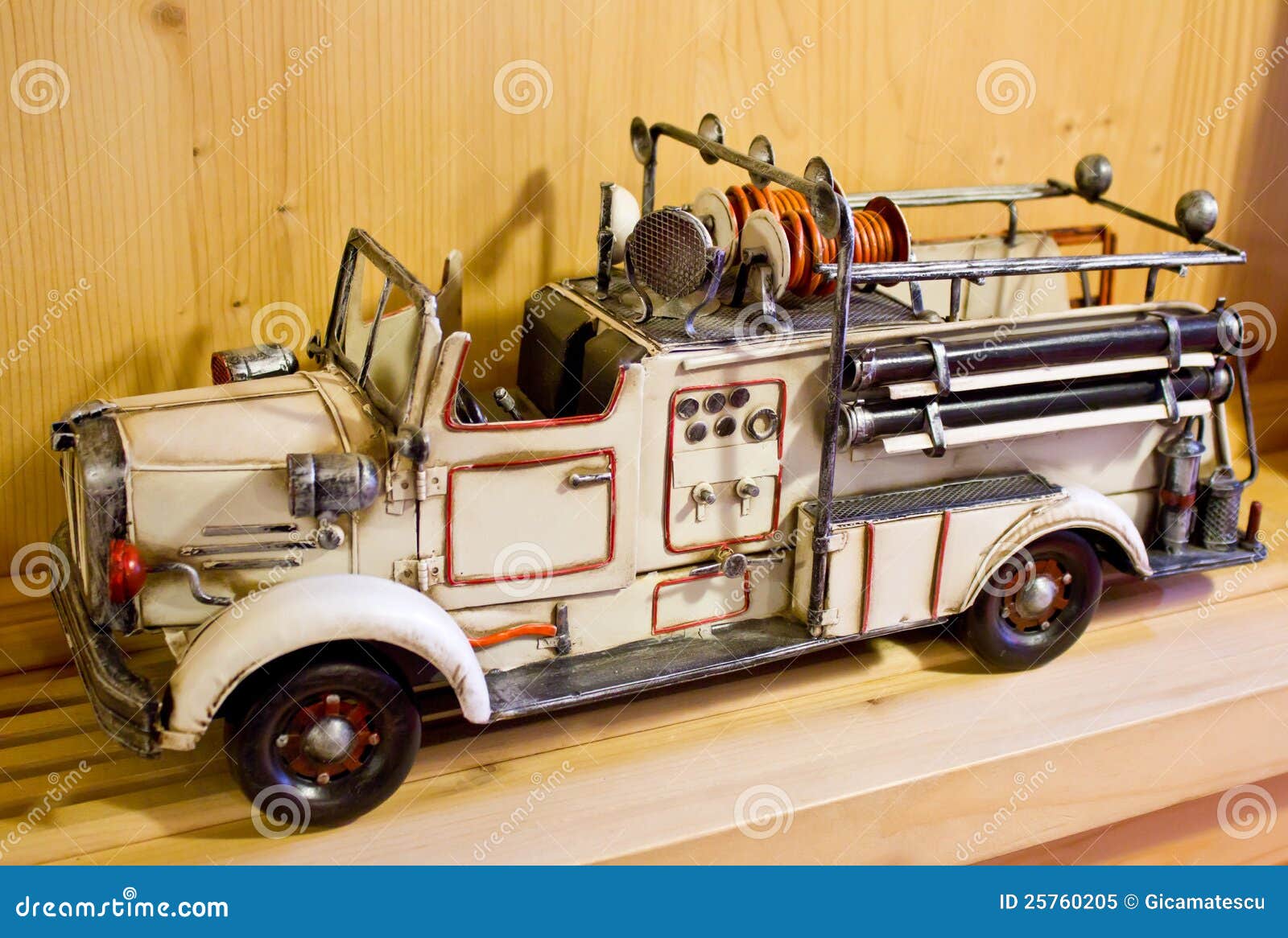 Old toy- Fire Engine stock image. Image of danger, department - 25760205