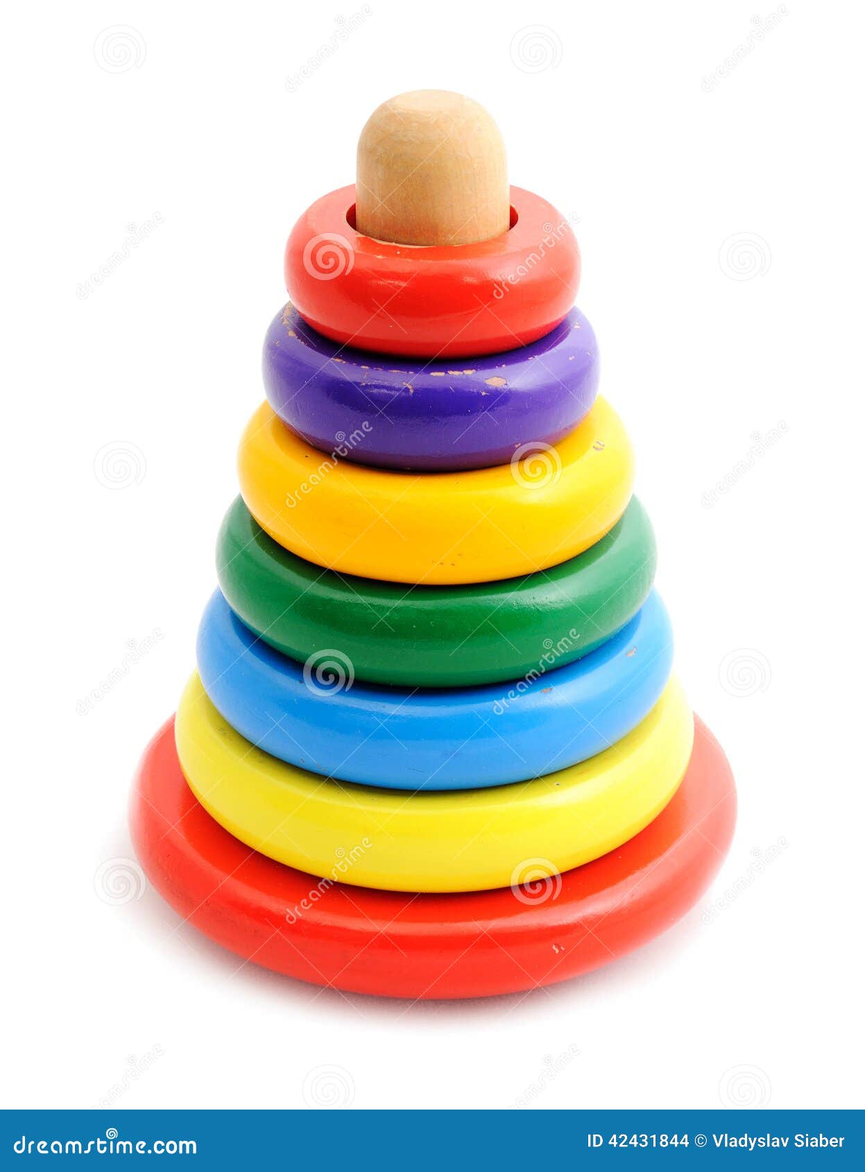 Old Toy Pyramid with Colored Rings Stock Photo - Image of play, used ...
