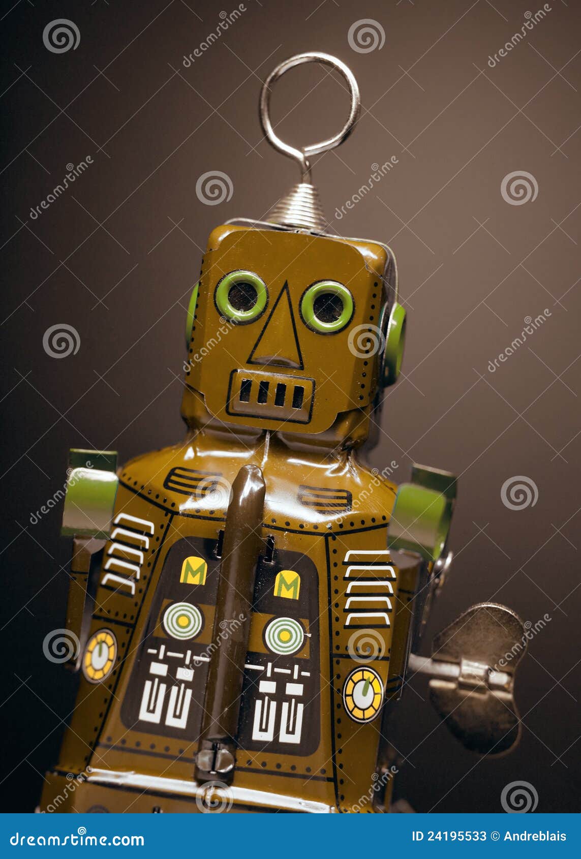 Old toy robot stock image. Image of brown, play, antique - 24195533