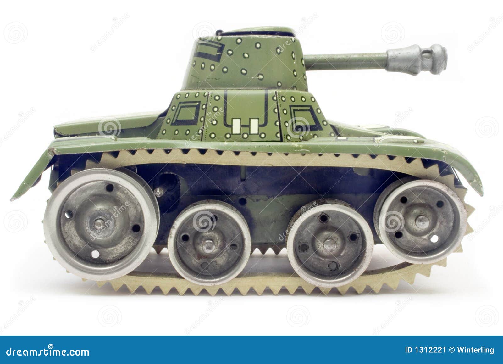 Old Toy Tank (Side View) stock image. Image of armed, camouflage - 1312221