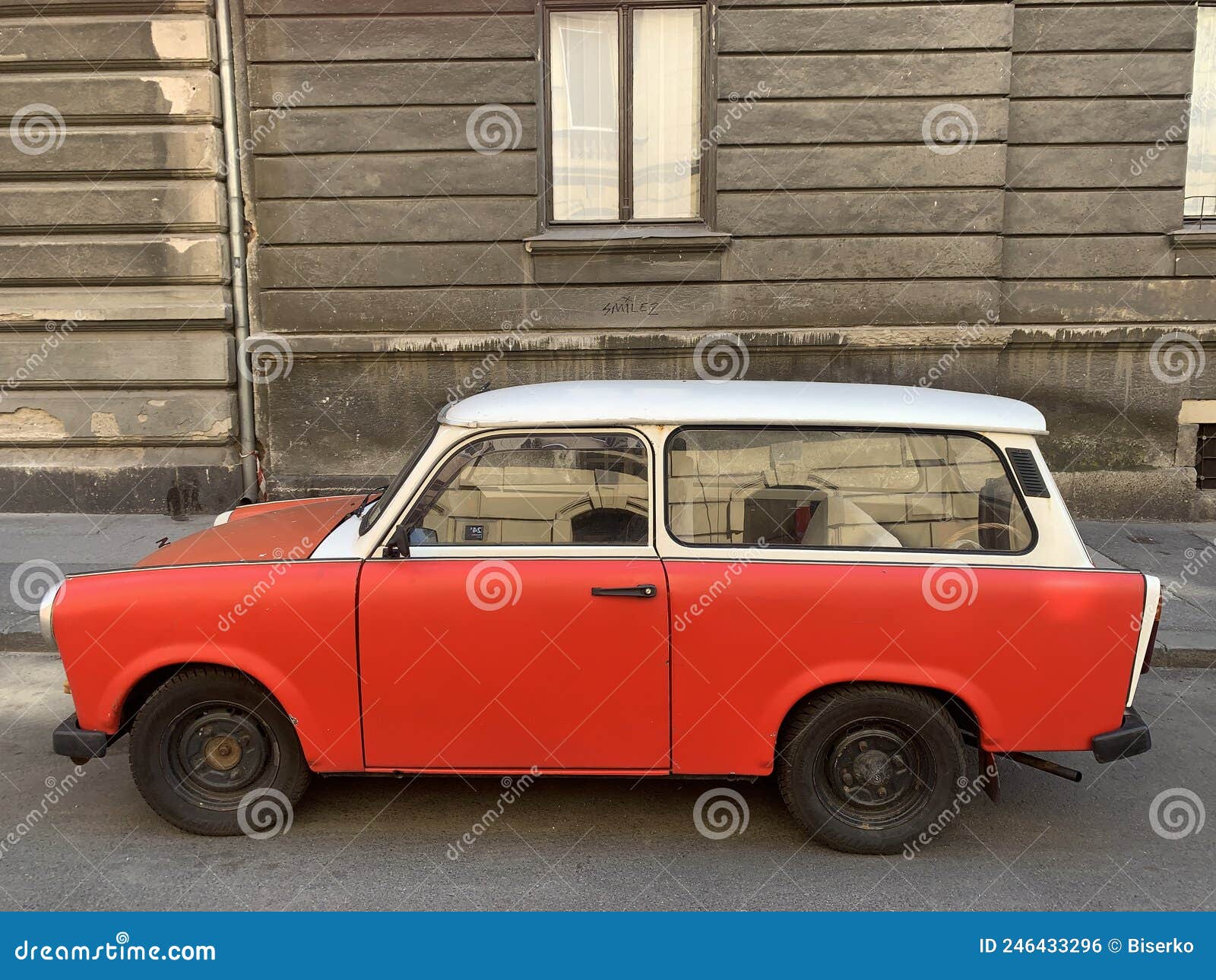 Old Trabi car stock photo. Image of trabant, city, naame - 246433296