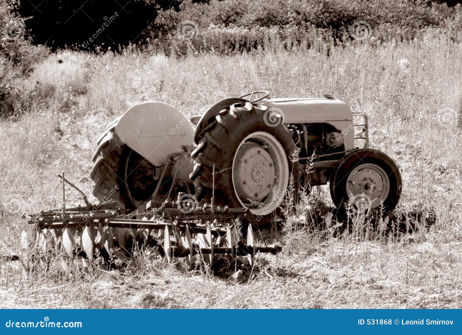 Old Tractor. 1 stock photo. Image of black, motor, cultivator - 531868