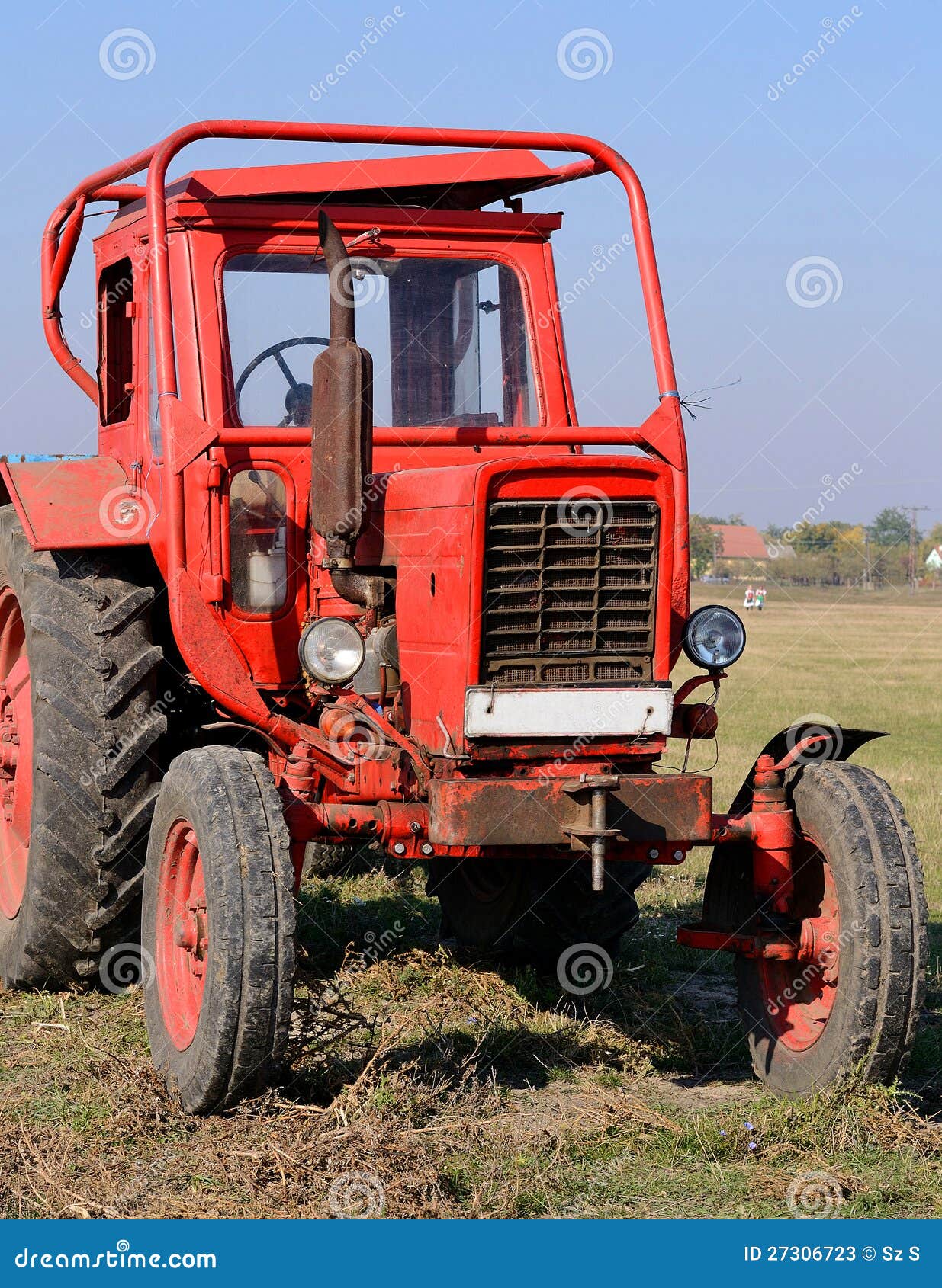 Old tractor stock image. Image of pipe, agriculture, vehicle - 27306723