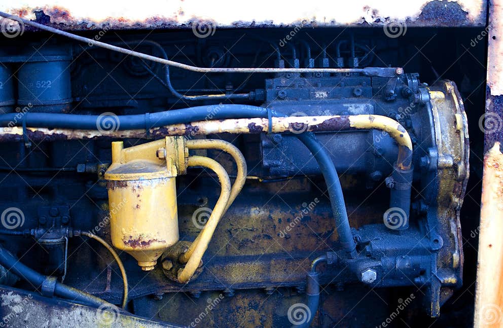 Old tractor engine stock photo. Image of rusty, tube - 28156296
