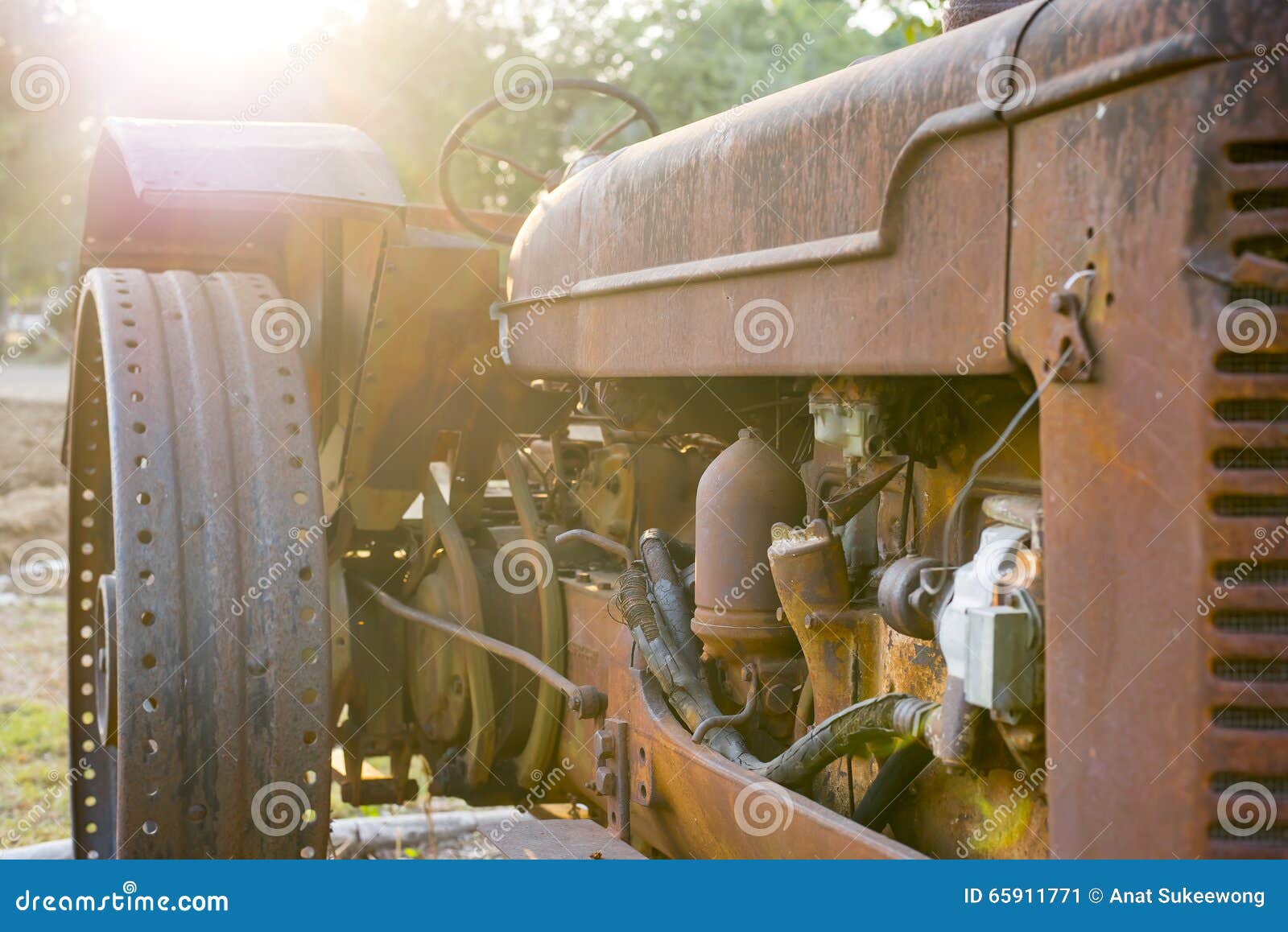 Old tractor stock image. Image of plow, wheel, vintage - 65911771