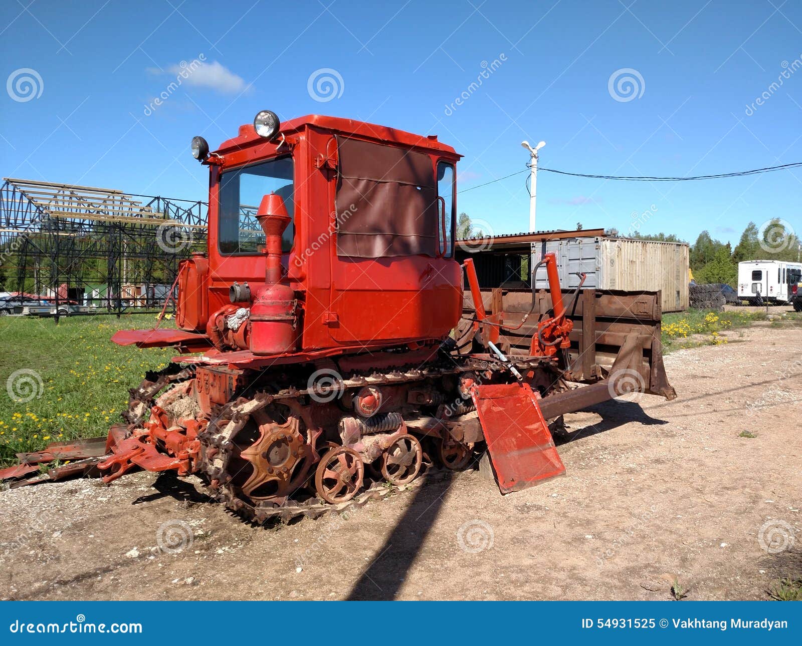 Old tractor stock image. Image of tractor, tree, track - 54931525