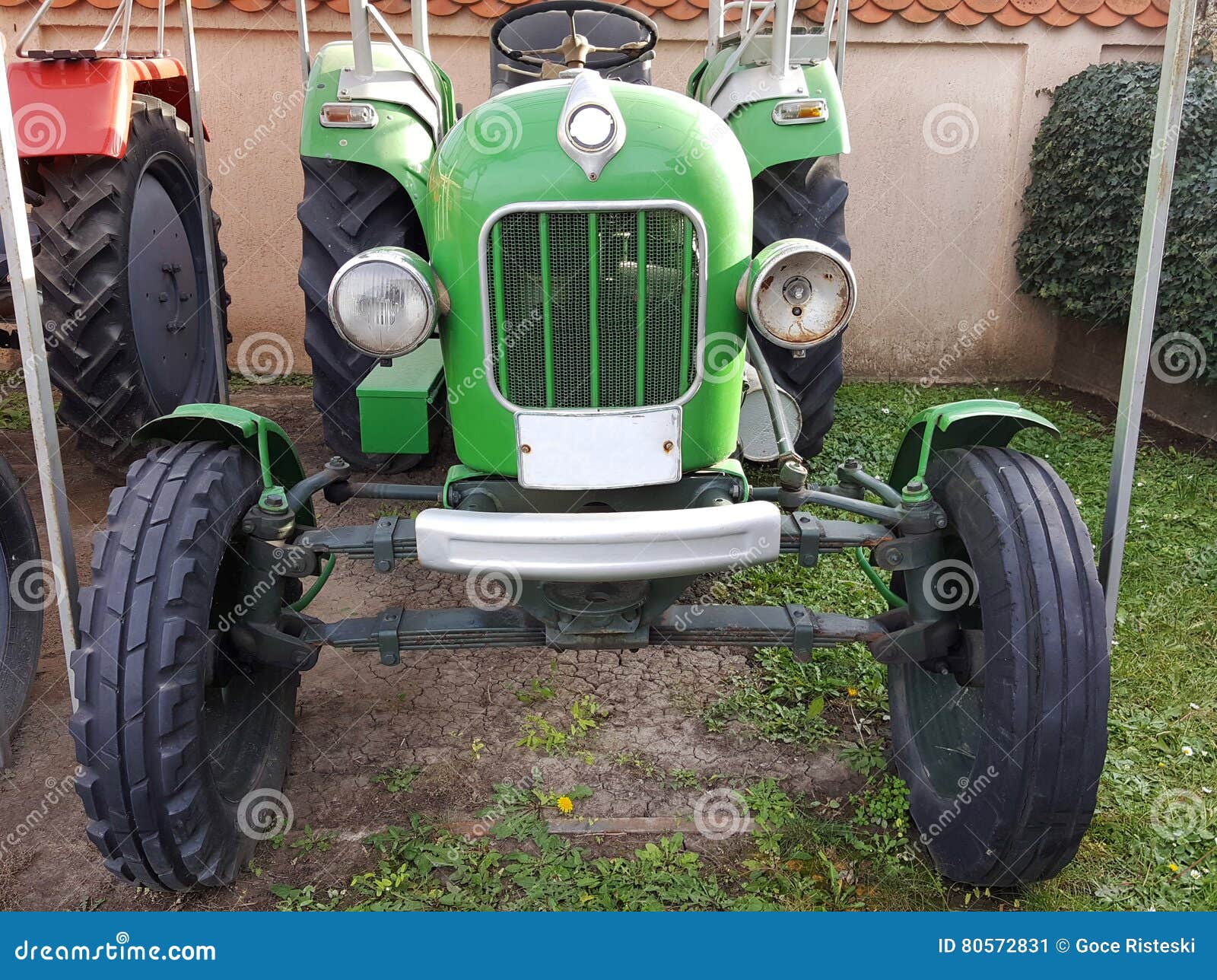 Old tractor stock image. Image of view, front, tractor - 80572831