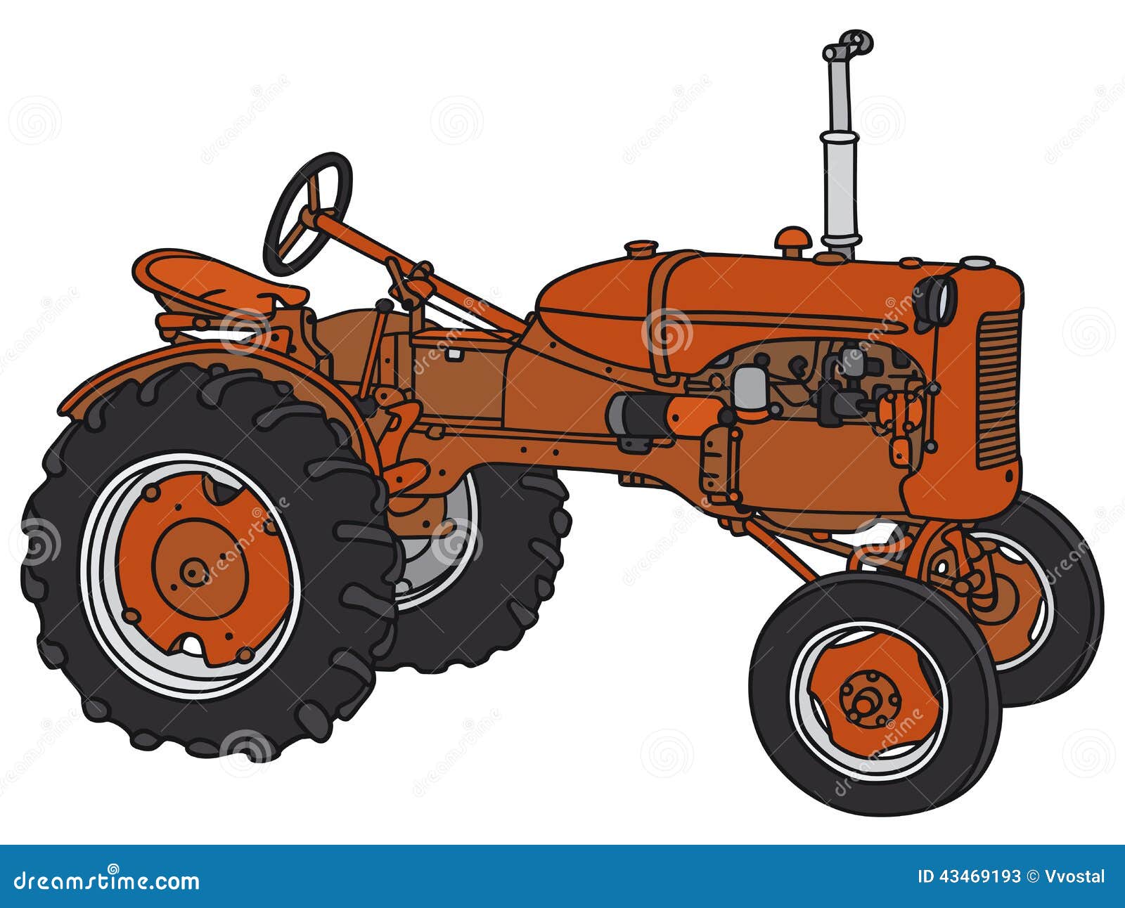 Classic Tractor Truck With Sleeper Cab Vector Illustration ...