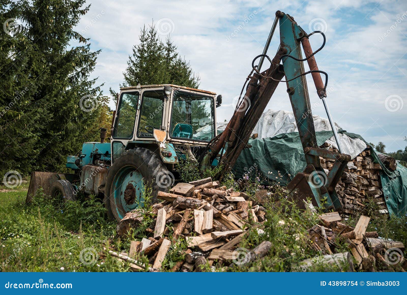 Dozer With Bucket For Pool Excavation And Utility Trenching. Bulldozer ...