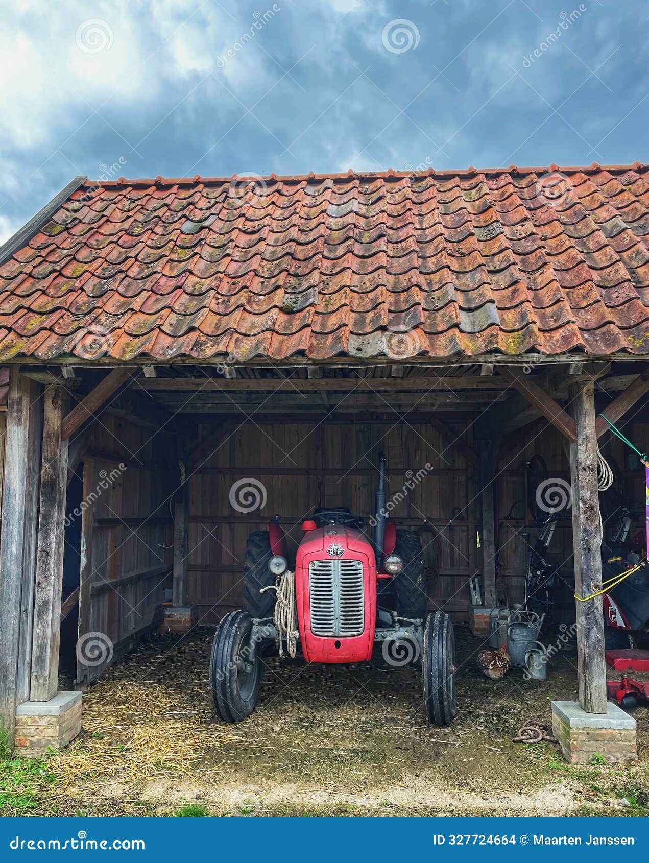Old tractor stock photo. Image of heavy, outdoor, vintage - 327724664