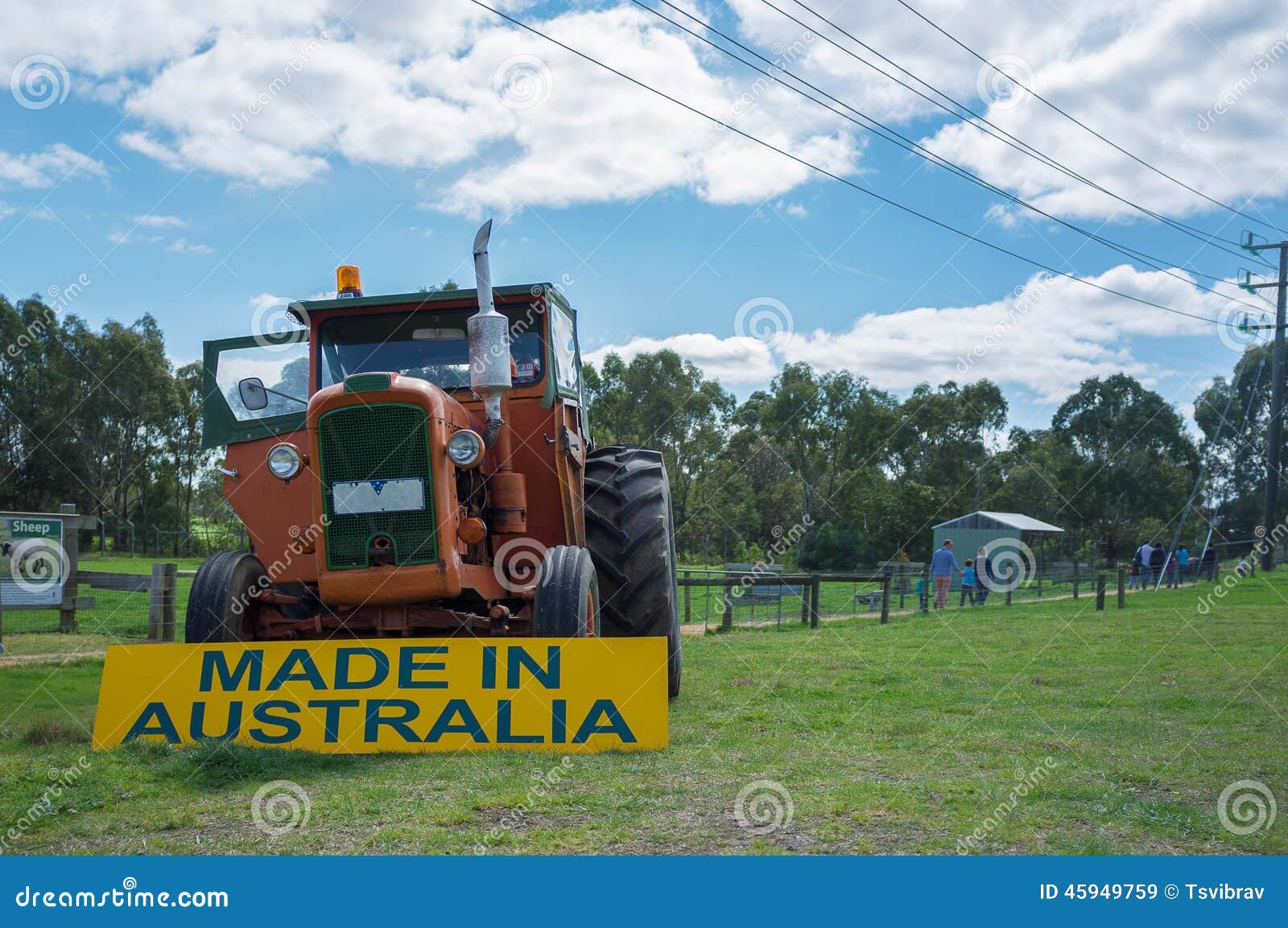 Old Tractor with Sign stock image. Image of farm, rural - 45949759