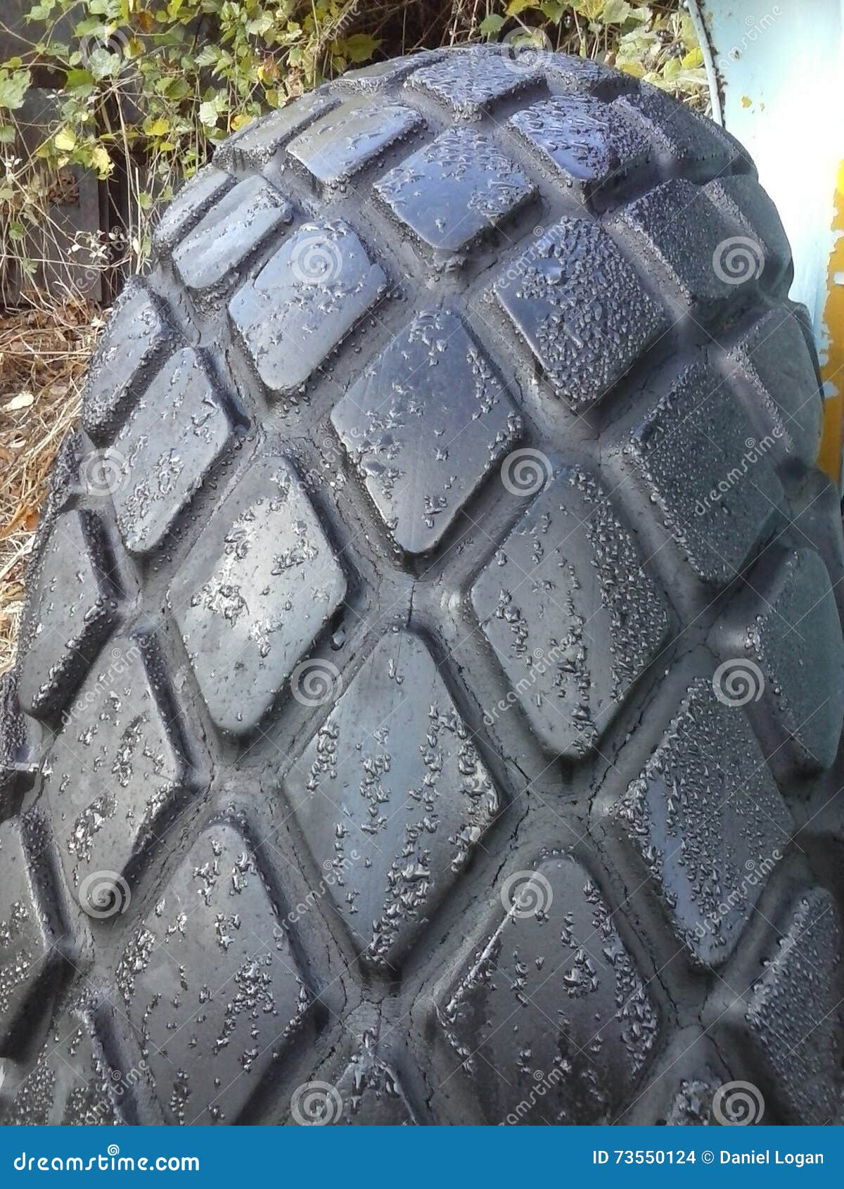 Old tractor tire stock photo. Image of cracked, tractor - 73550124