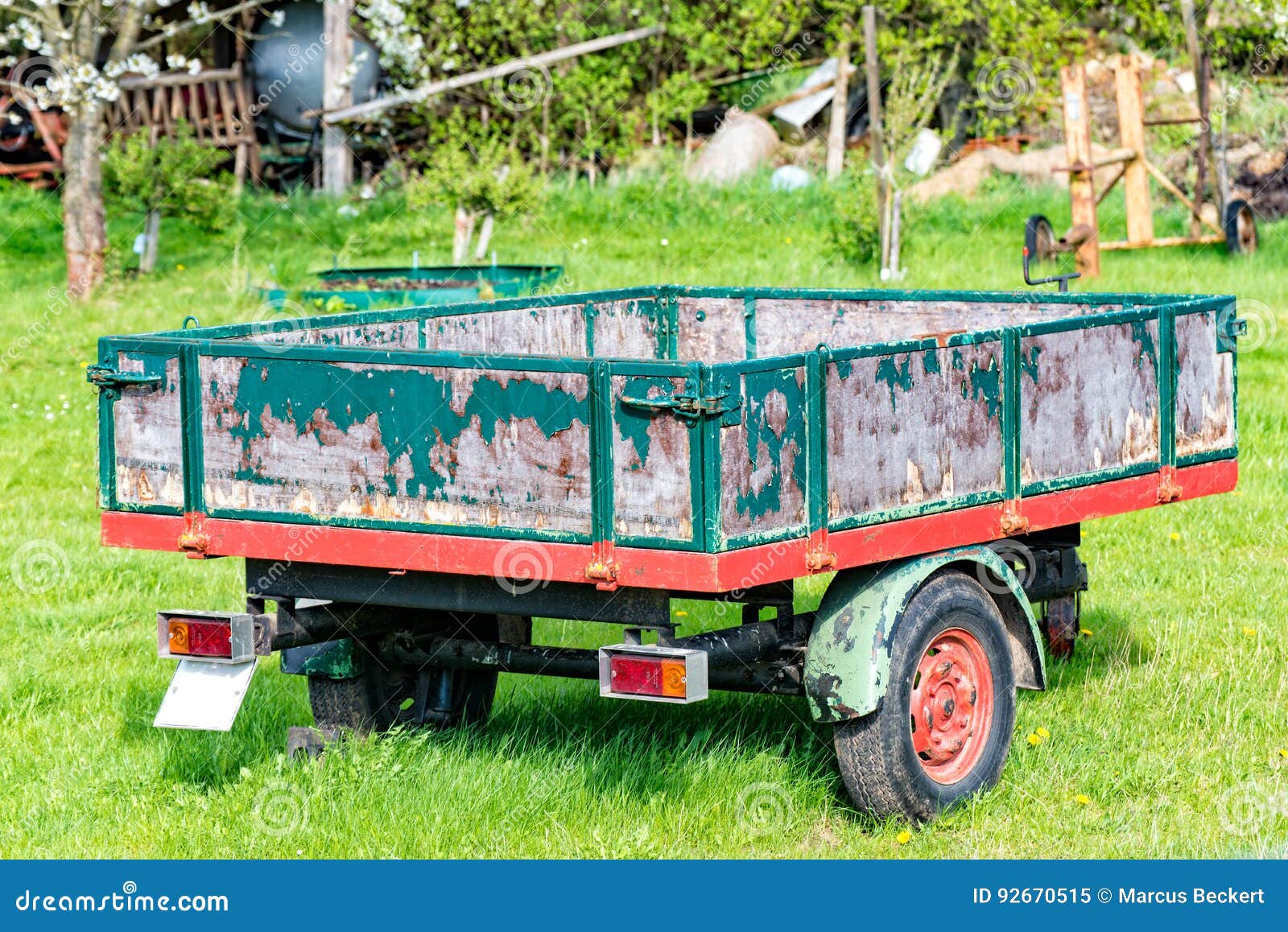 Old Farm Trailers Stock Photos - Royalty Free Stock Images