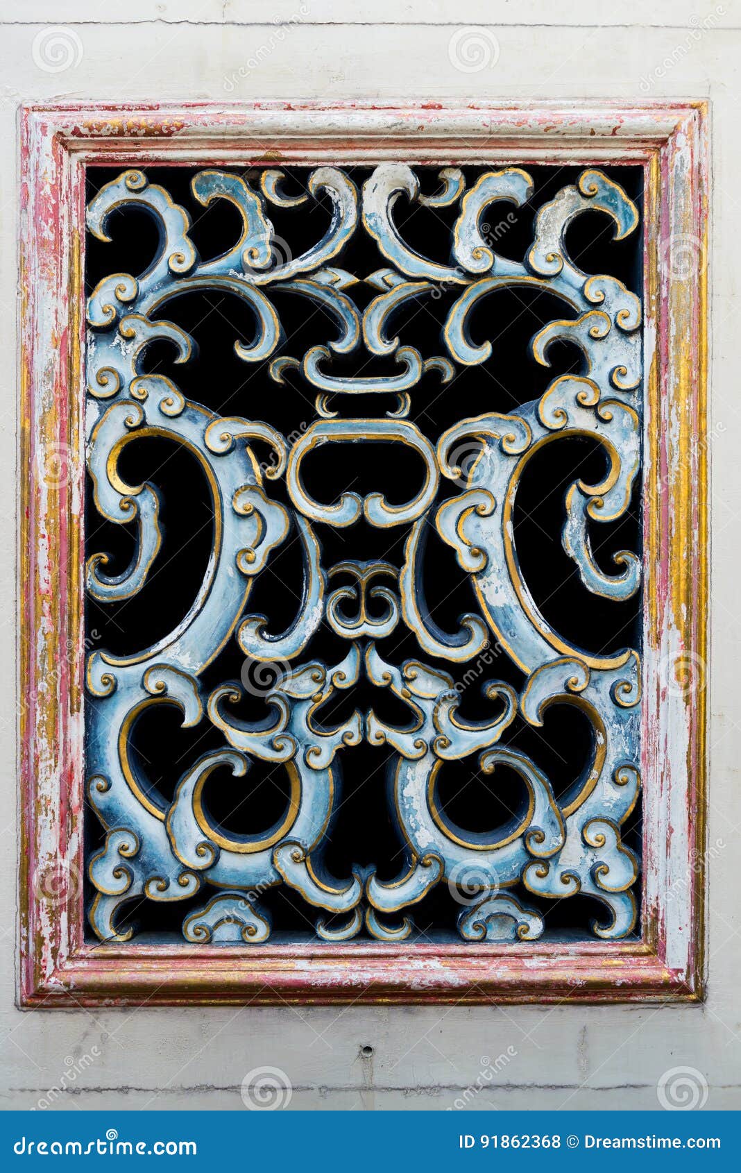 Old Tradition Chinese Temple Window Style Stock Photo - Image of design ...