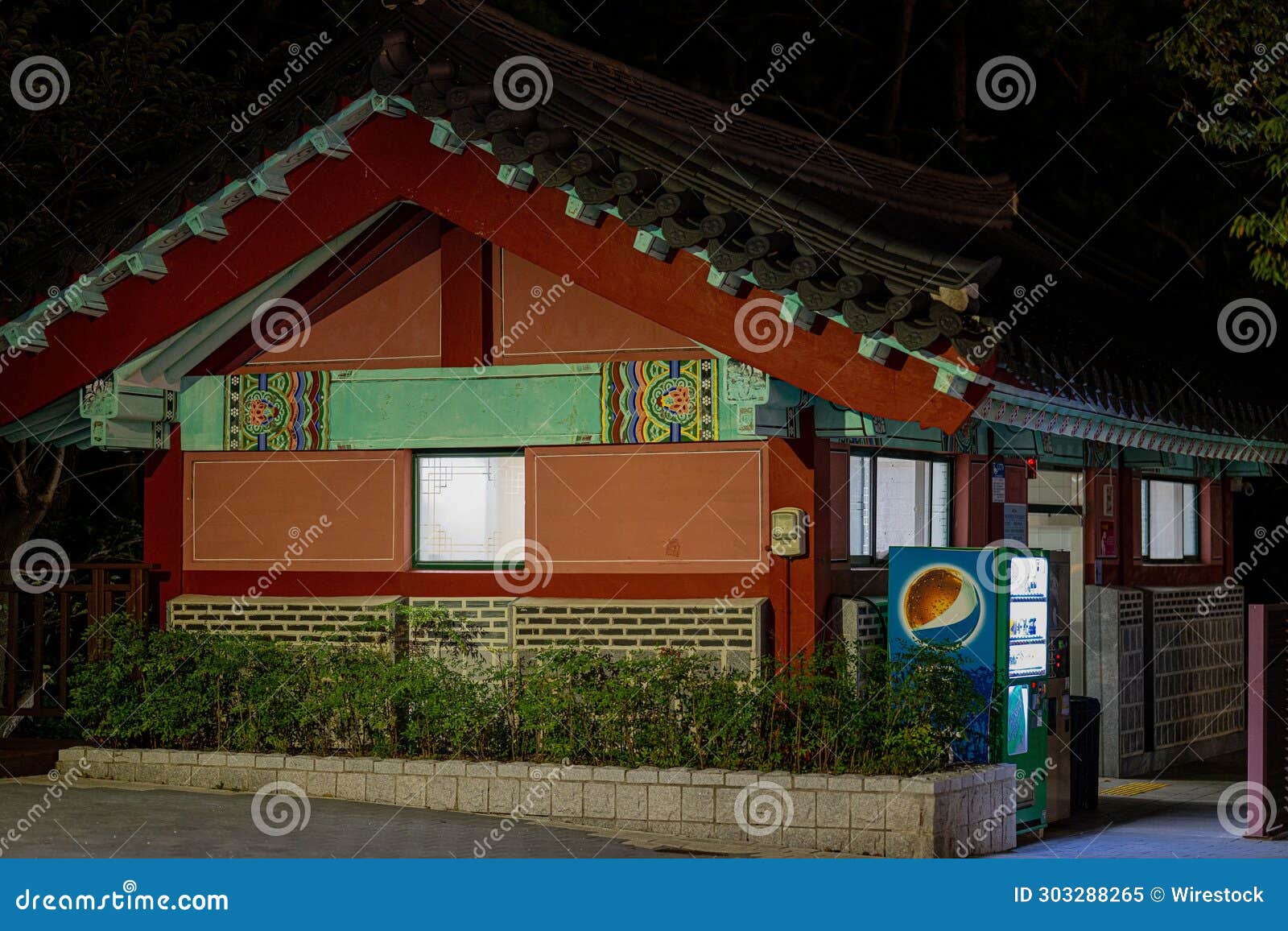 Old Traditional Asian Building during the Nighttime Editorial Image ...