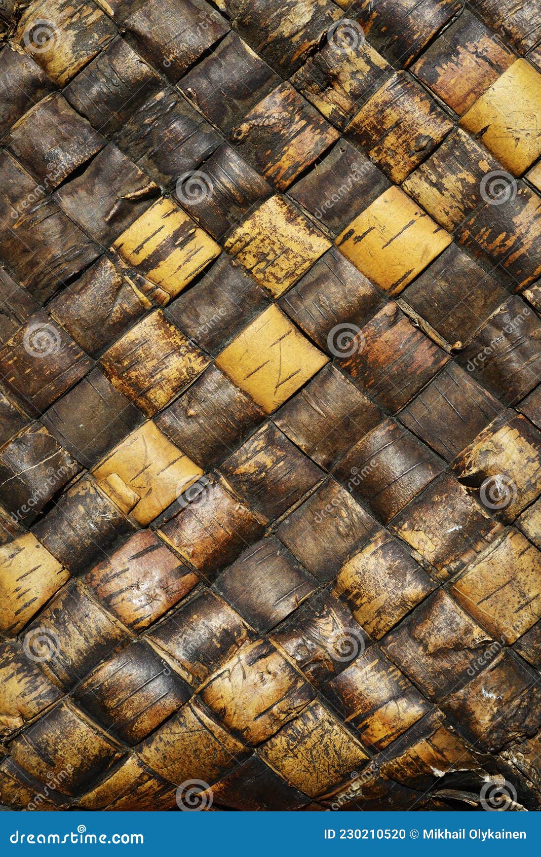 Old Traditional Birch Bark Weaving Texture Stock Photo - Image of ...