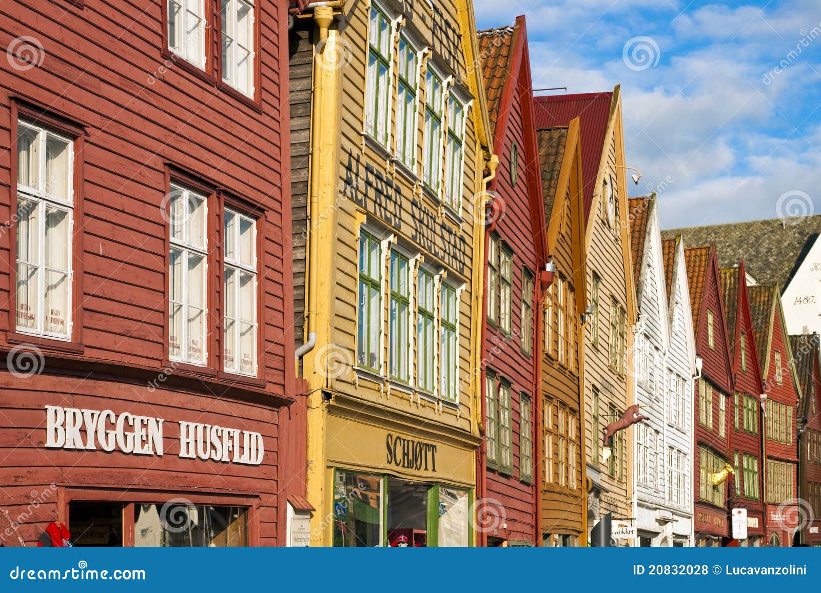 Old Traditional Buildings in Bergen Editorial Stock Photo - Image of ...
